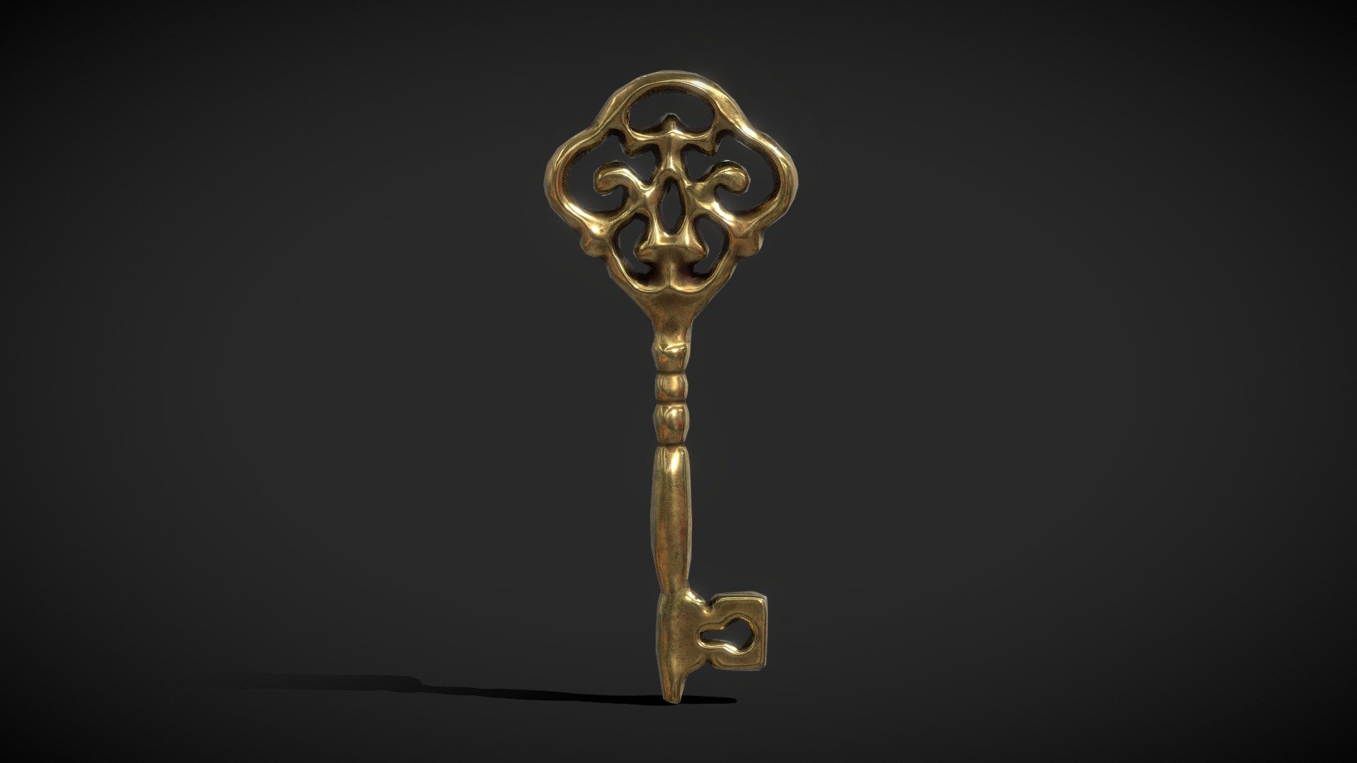 Vintage Gold Key - low poly model - Buy Royalty Free 3D model by ...