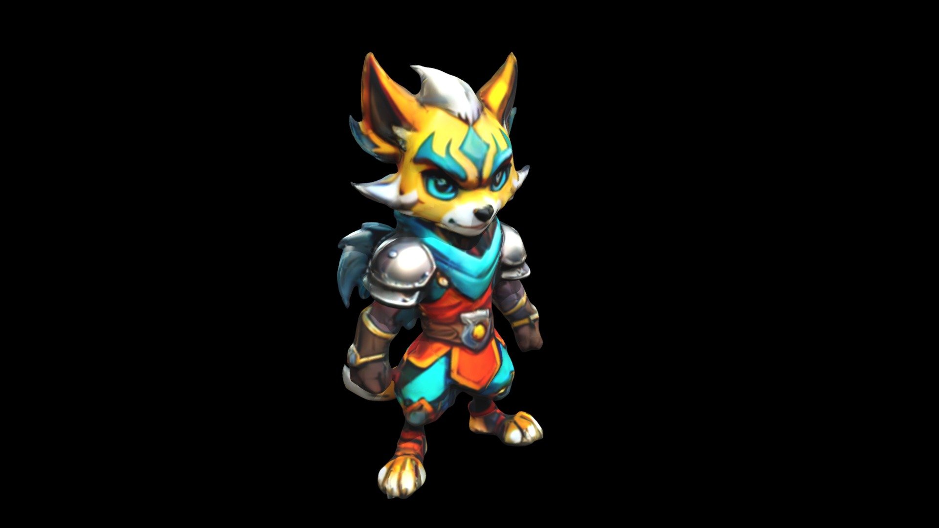 fox wearing armor and a scarf - Download Free 3D model by klrxyz ...