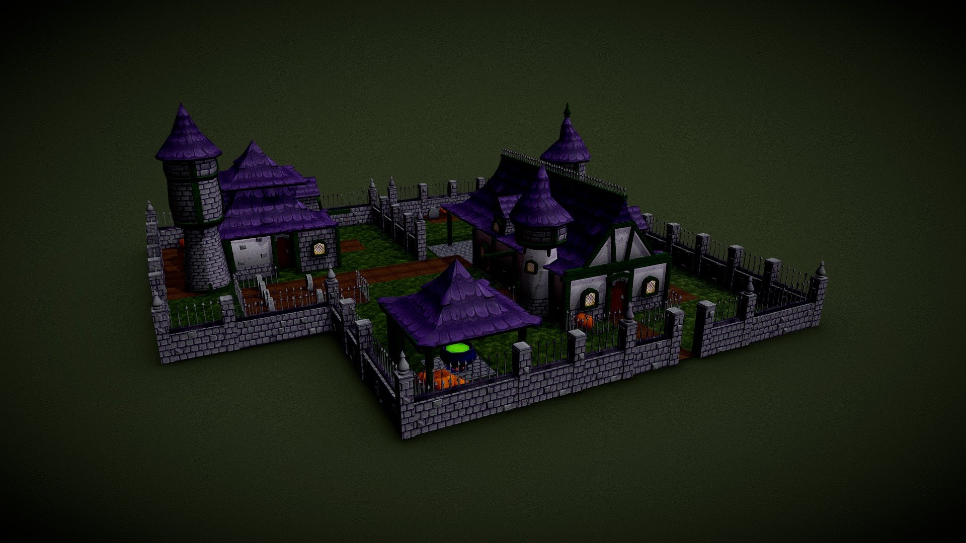 Witch Estate Modular Kit - Download Free 3D model by CaesarSypha ...