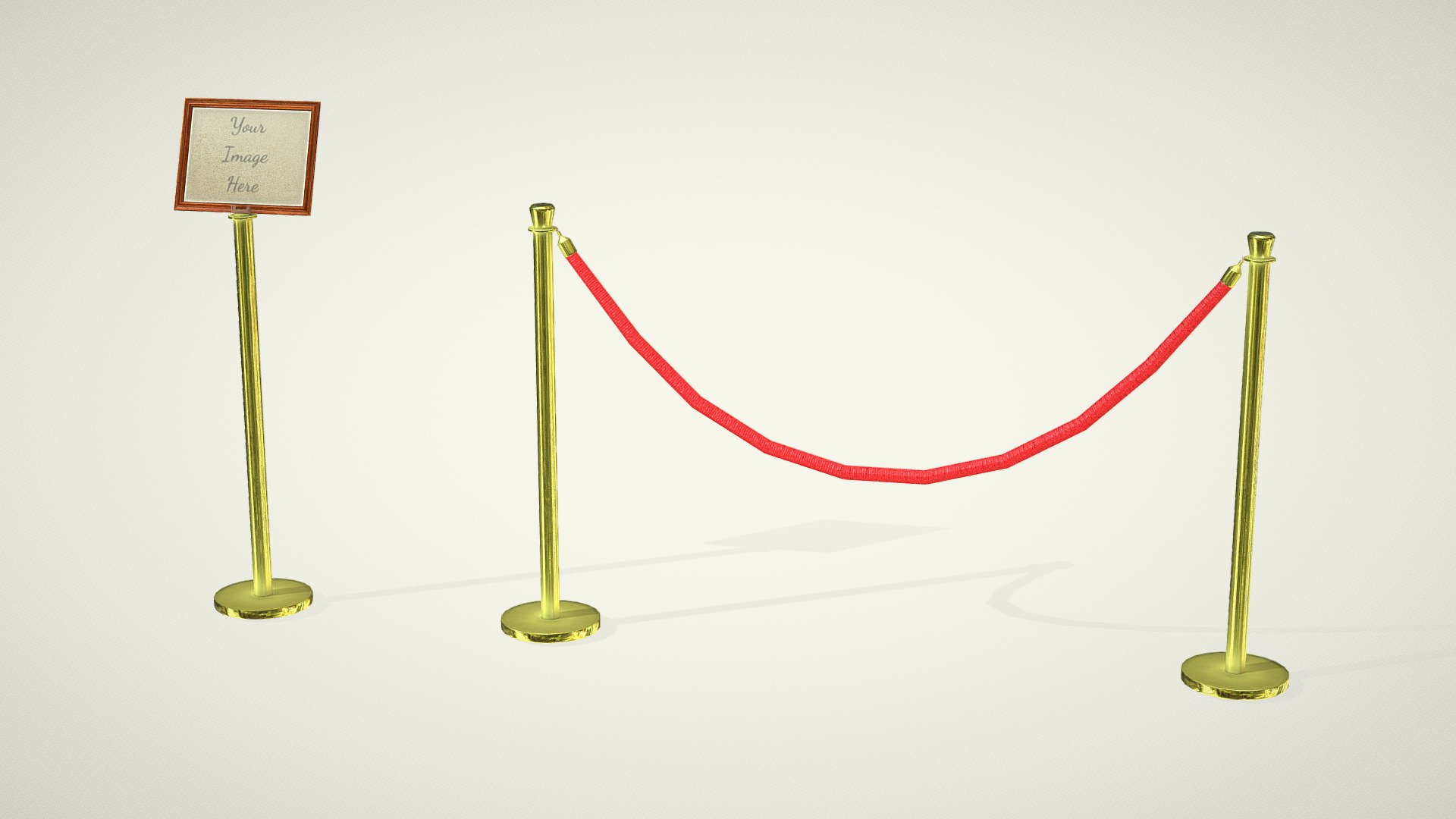Grand entrance, a pole with a sign. Gold, velour - Download Free 3D ...