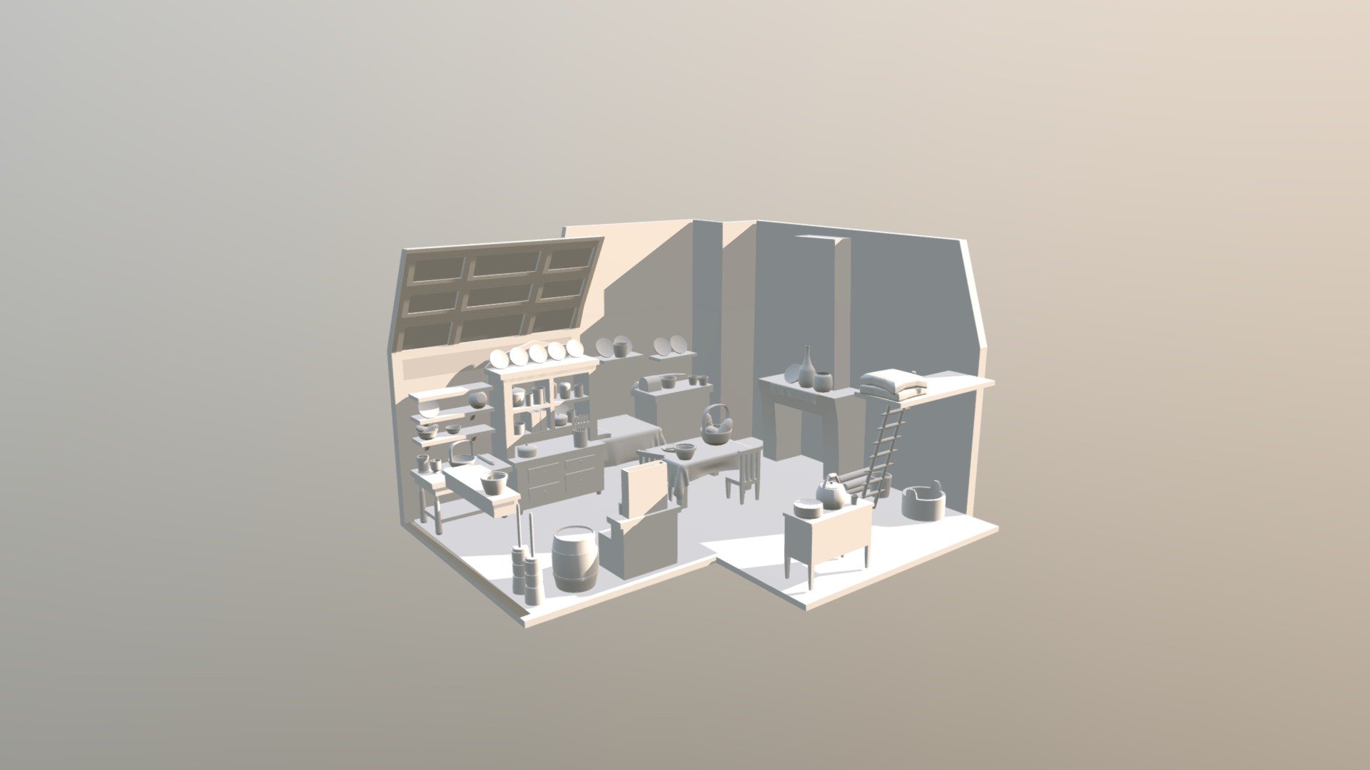Studio Room apartment - 3D model by Red-Star Modeling (@joshua611 ...