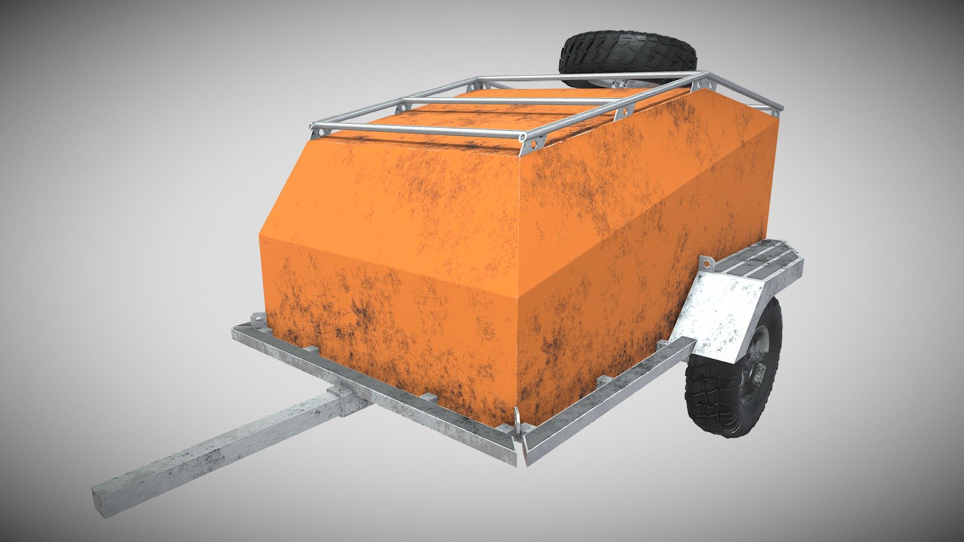 Dodge Orange Trailer - Dirty - 3D model by dannygoldfarb [7bbe686 ...