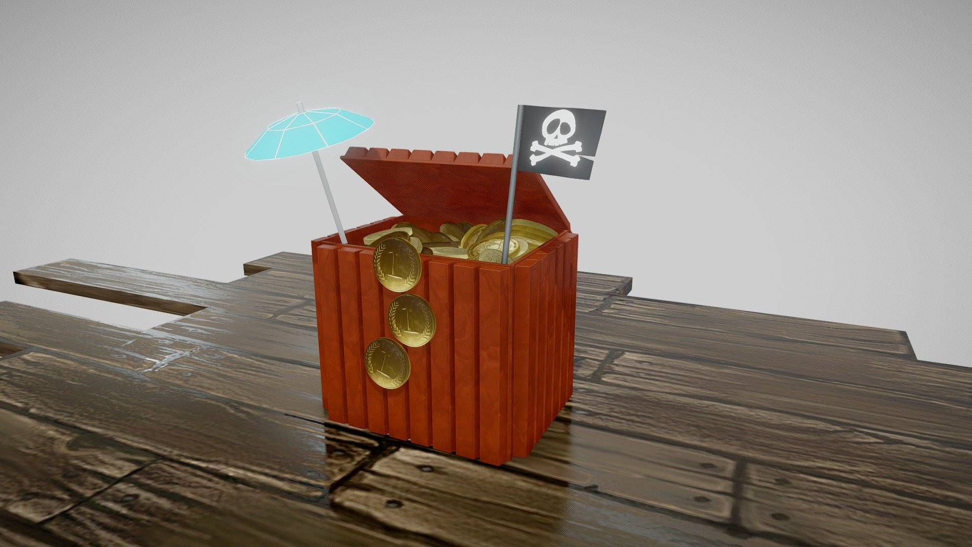Chocolate Treasure Chest - 3D model by Tobias Schmid (@benkroft ...