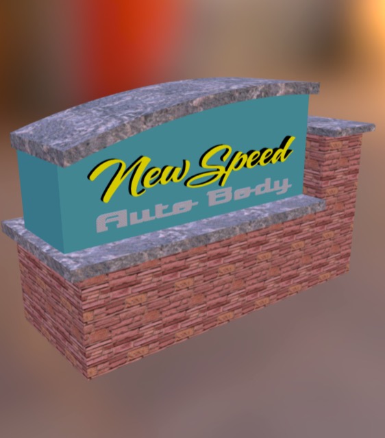 Monument Sign - 3D model by drgrafx [7bc17e7] - Sketchfab