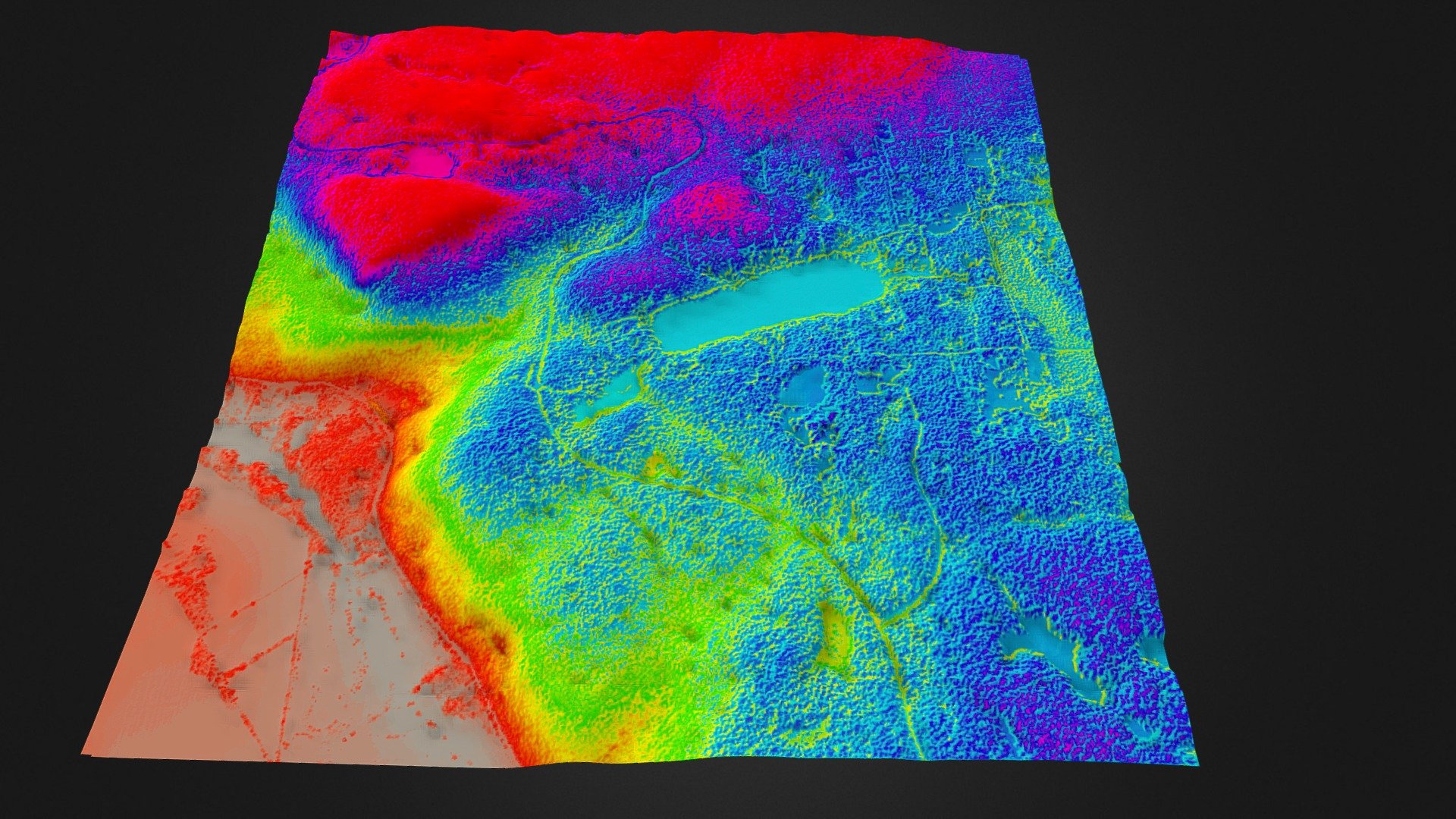 Topography (DSM) with Elevation Texture 2.5km - 3D model by svickers ...