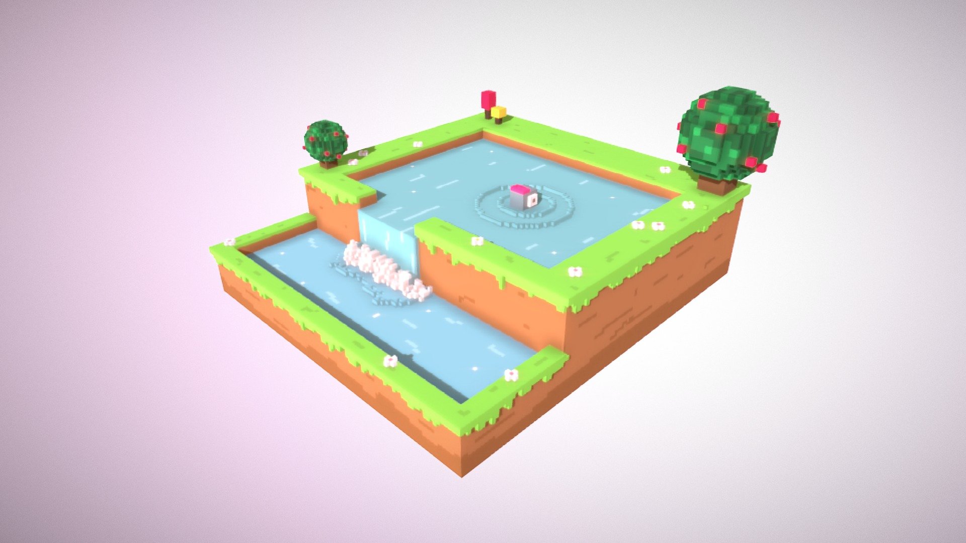 Voxel Pond - 3D model by mortend [7bc8ed4] - Sketchfab