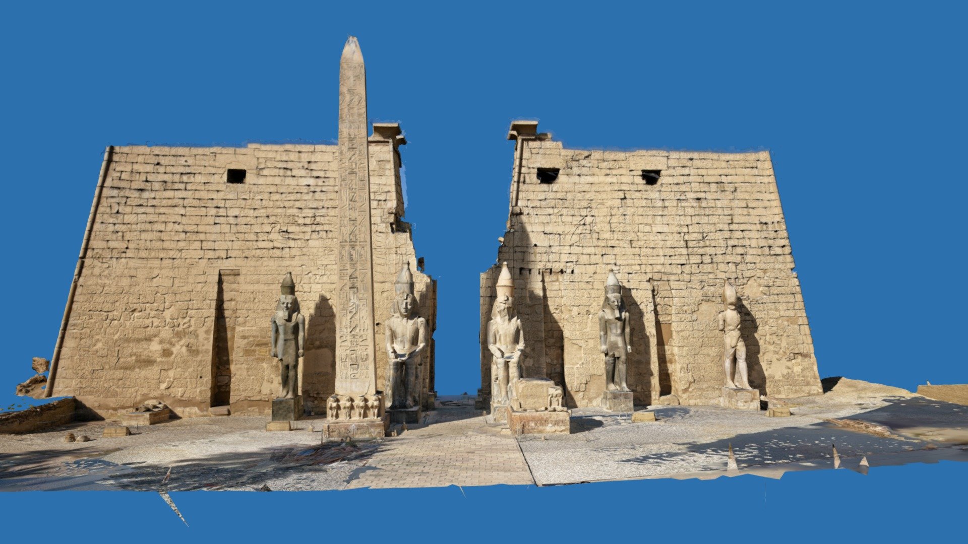 Temple of Luxor Facade - 3D model by TUT [7bcefe2] - Sketchfab