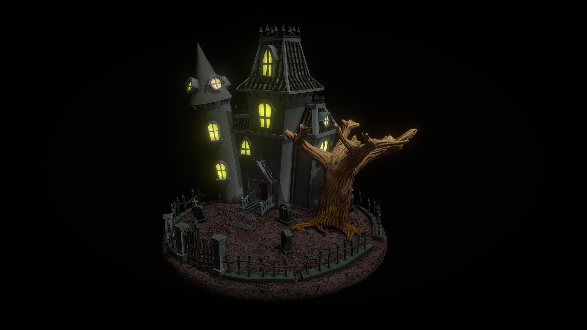 Stylized Haunted House - 3D model by Dimitri (@Ultimabrines) [7bcf407 ...
