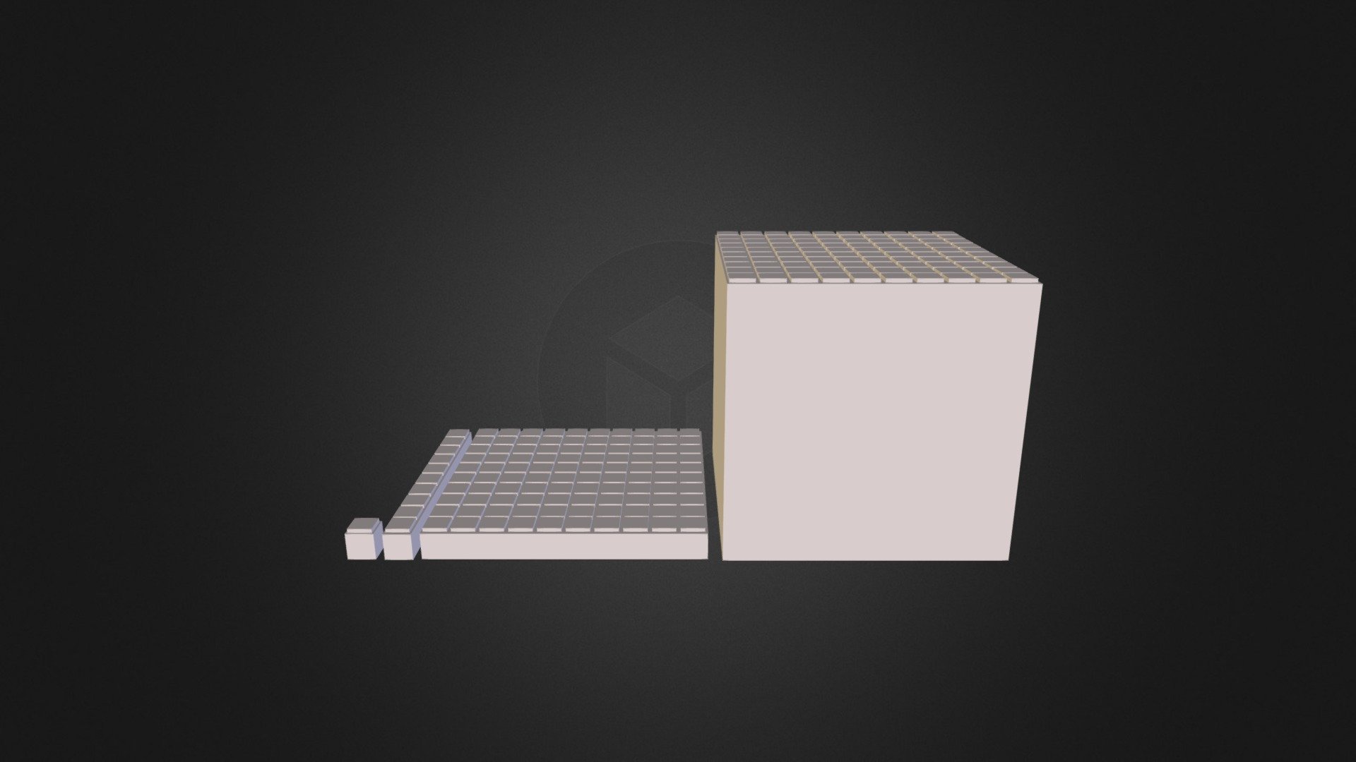 Base Ten Blocks - 3D model by 3dindustries [7bcf5a2] - Sketchfab