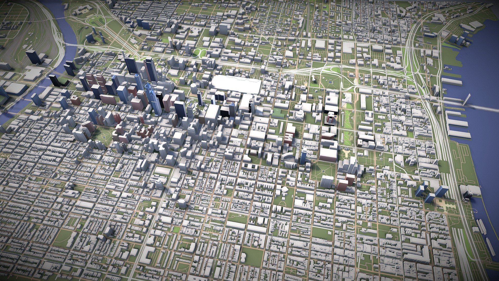 Philadelphia USA - city and urban - Buy Royalty Free 3D model by Jinda ...