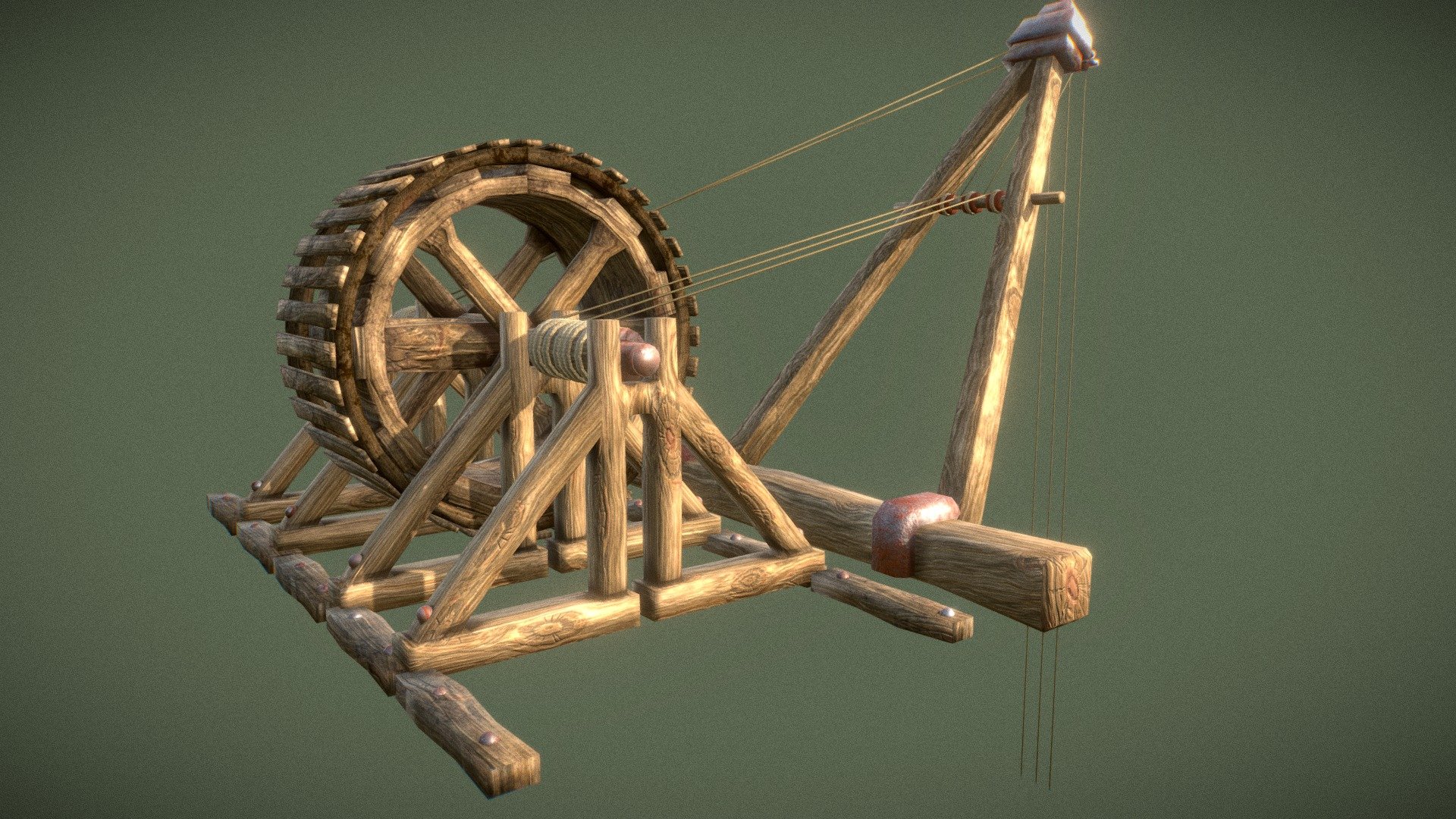Ancient hoist - 3D model by olivier Bourguignon (@olivierdigital3d ...
