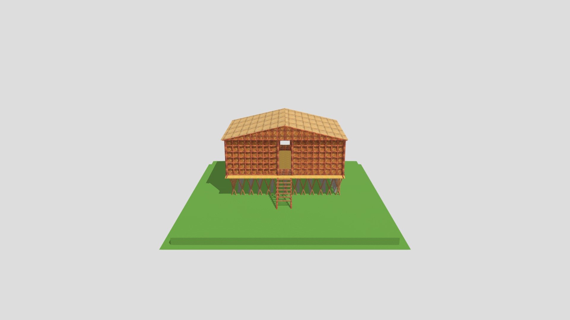 Rumah Adat Kaki Seribu - 3D model by wamegafadhlun [7bd4ef8] - Sketchfab