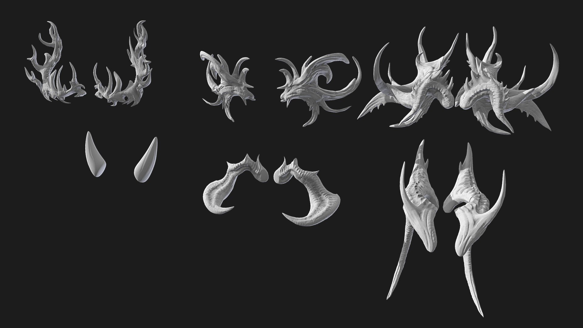 Horn Pack 5 - Buy Royalty Free 3D model by Alexandria Maharaj ...