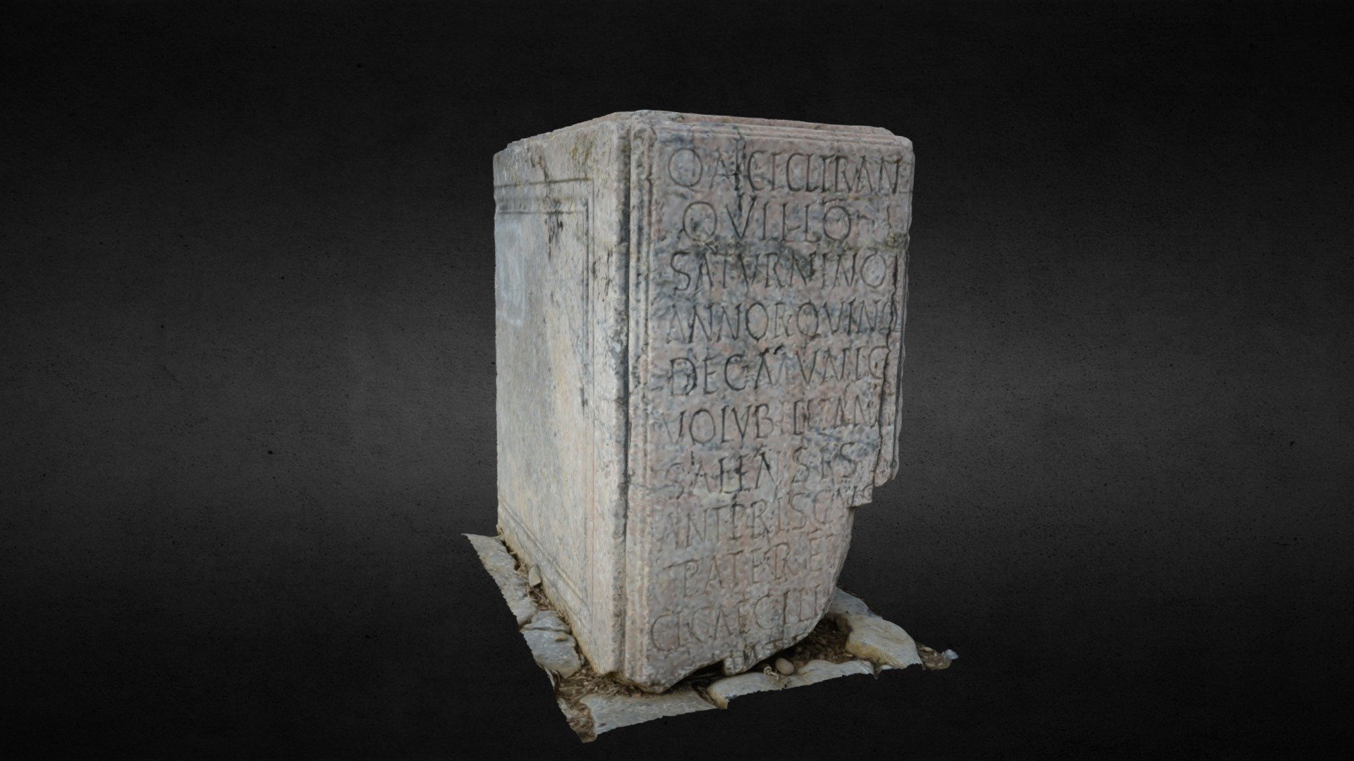 Roman stele fragment, Chellah. Marocco. - 3D model by Stephane ...