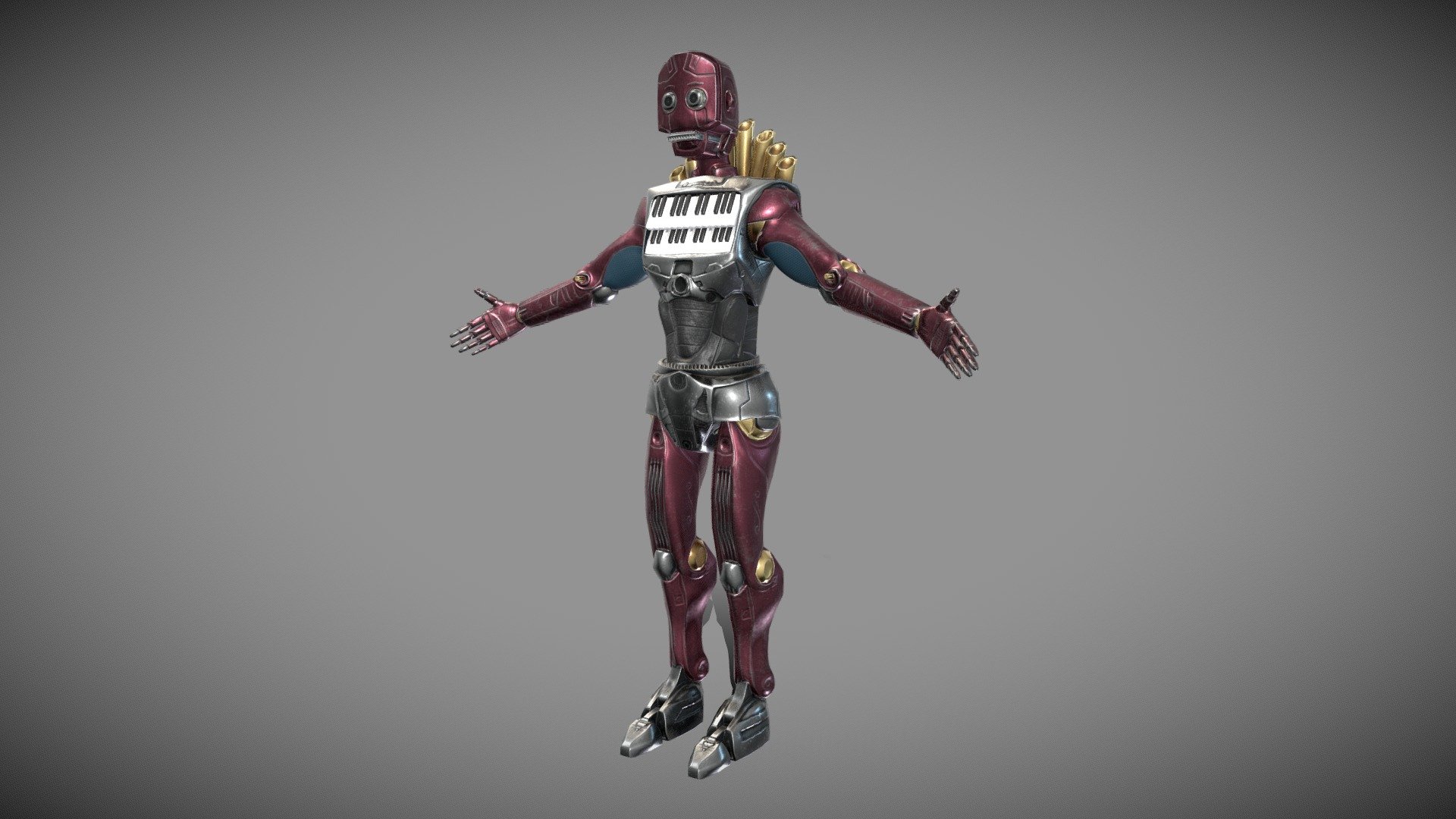 Musical Robot - 3D model by PedroFirmus [7bdaa64] - Sketchfab