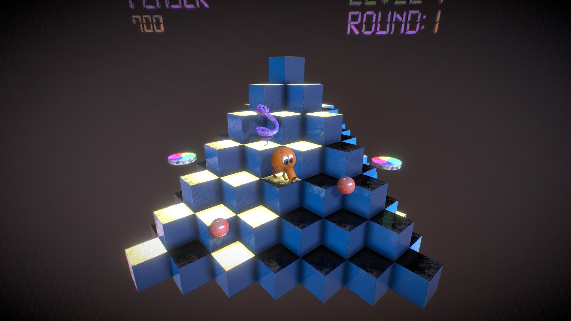 Q*Bert 3D Arcade - 3D model by SlyEye (@SlyEyePro) [7bdd21a] - Sketchfab