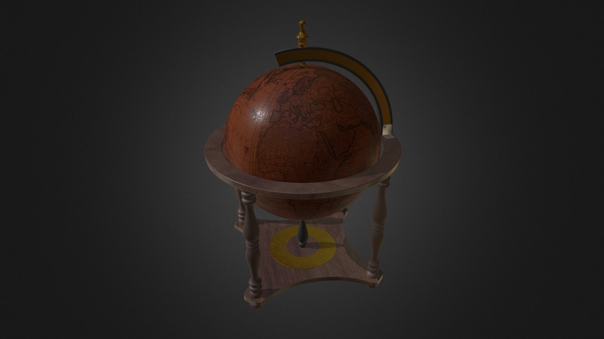 Earth map sphere - Download Free 3D model by AT design studio ...