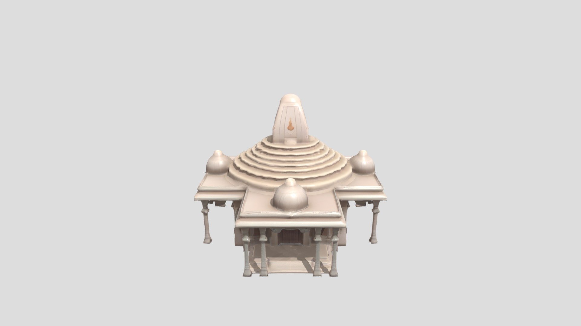 Hindu temple architecture model - 3D model by kunal3567 [7be6a5e ...