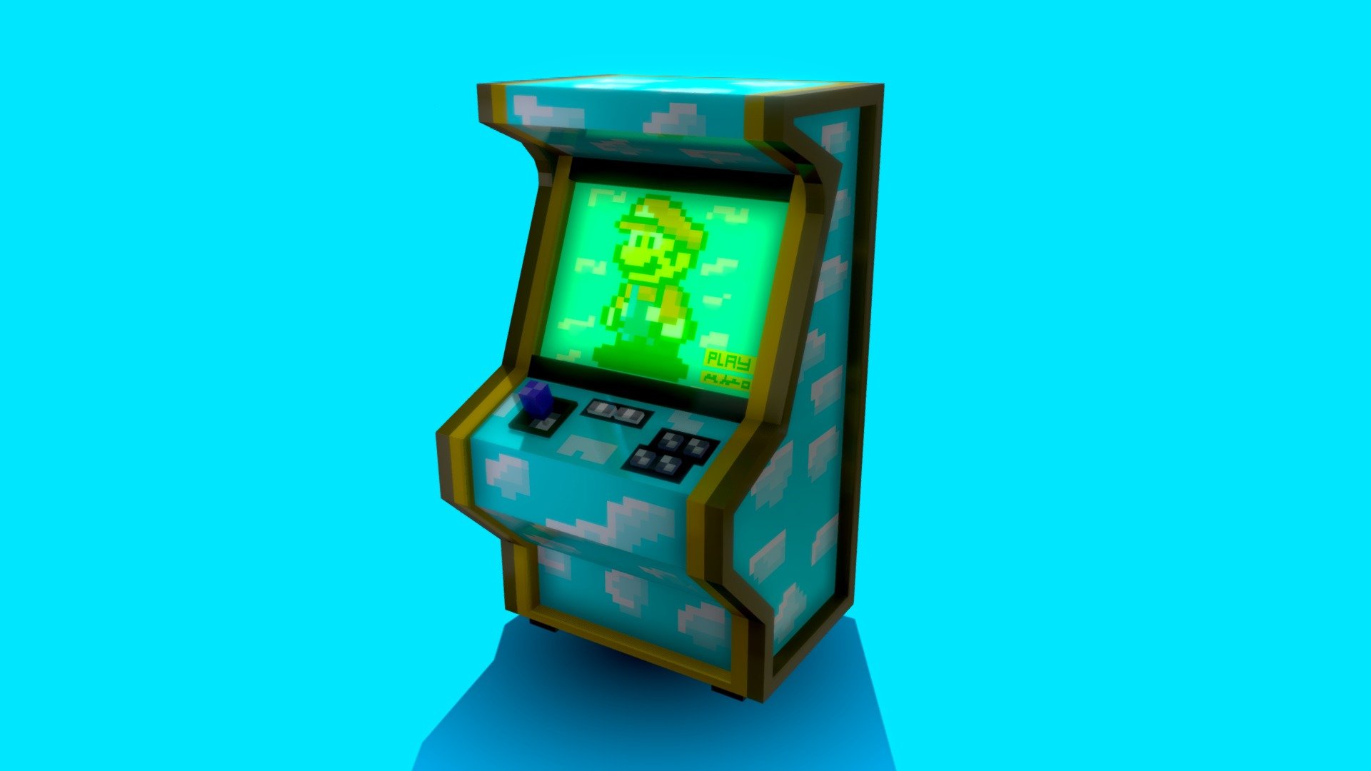 Mario Arcade Machine - 3D model by Artbor [7beb650] - Sketchfab