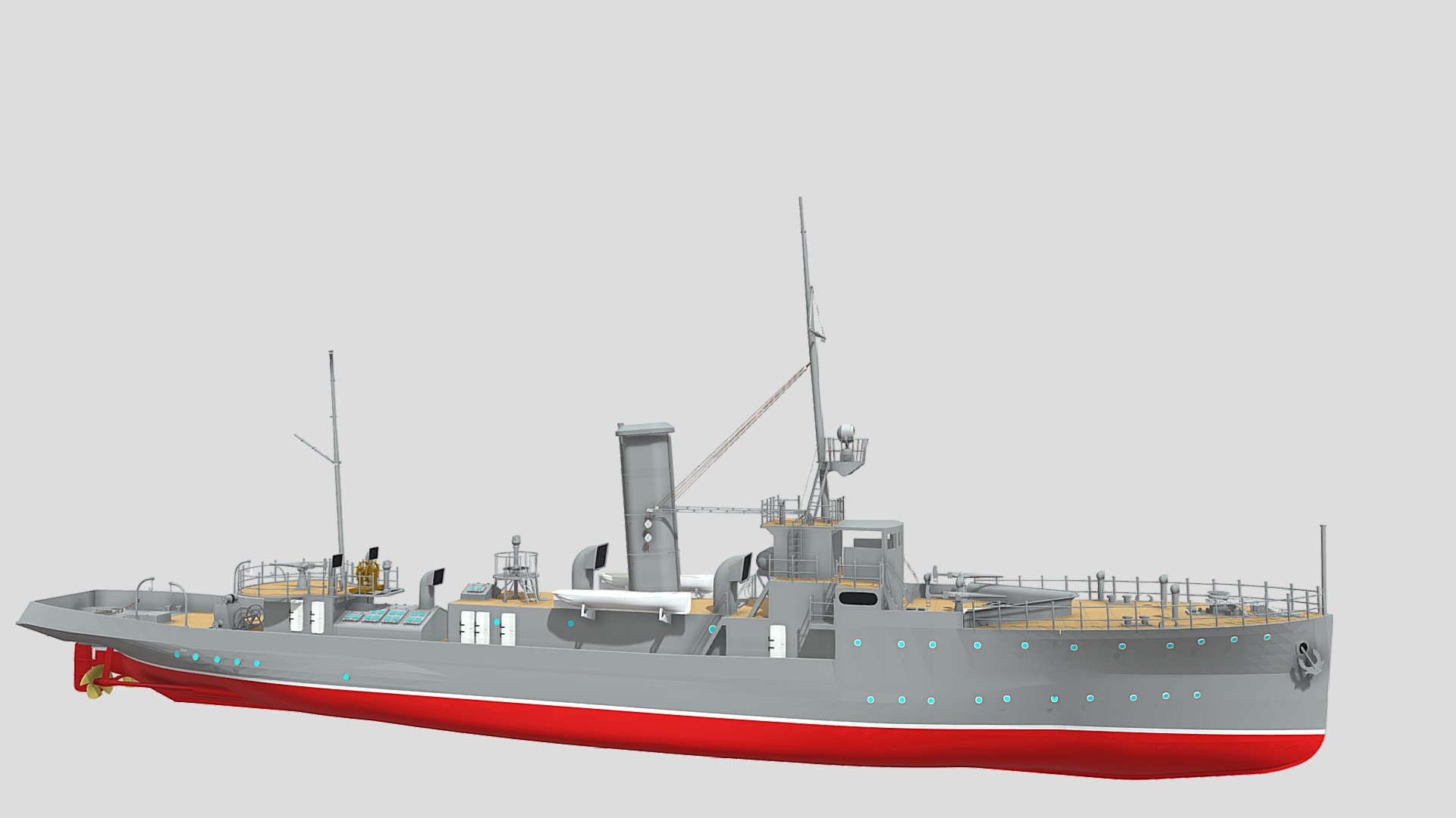 German Minehunter 1915 class - Download Free 3D model by martyn169 ...