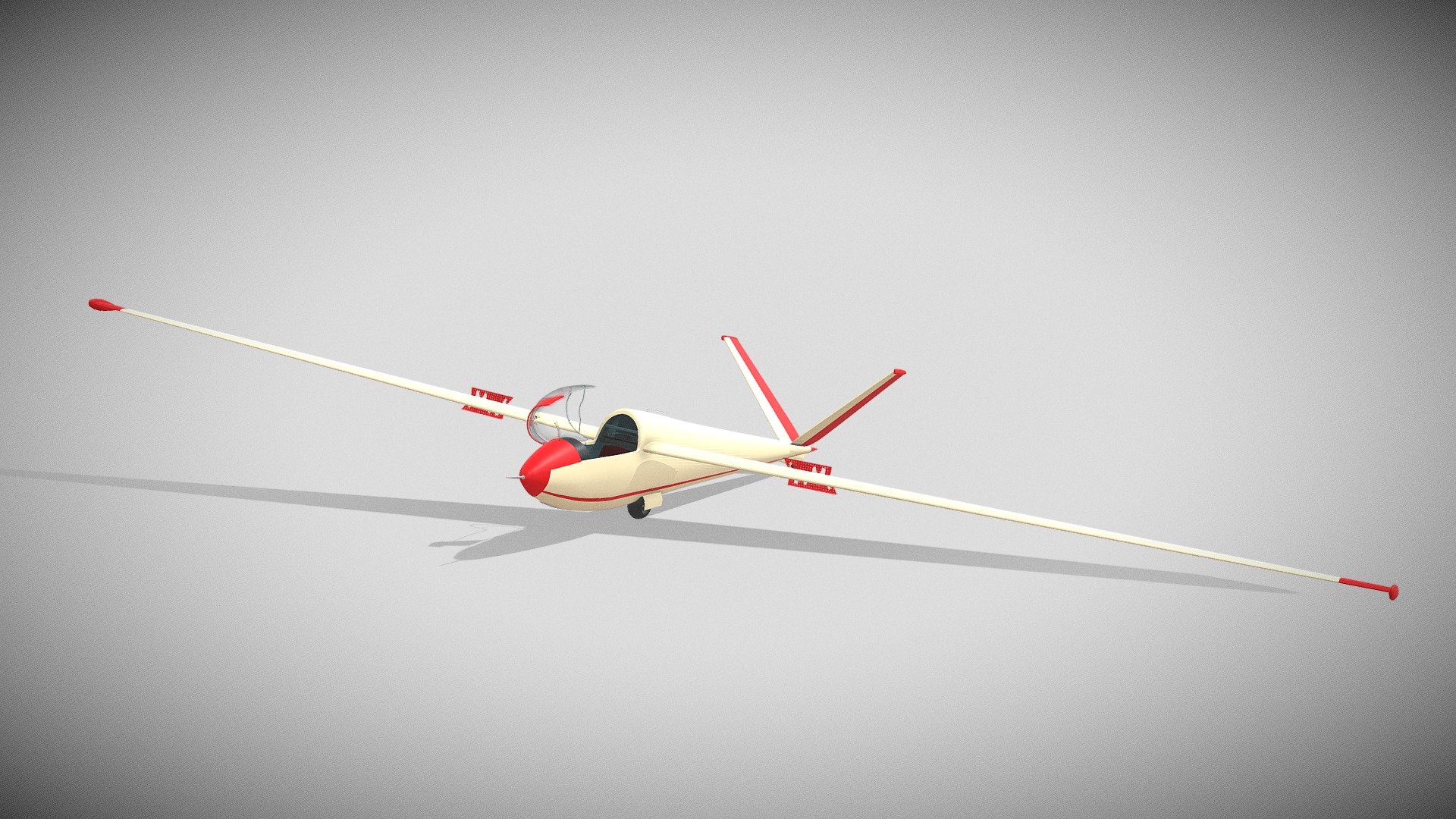 Glider A15, legend by O. K. Antonov [Hi-poly] - 3D model by mirrorval ...
