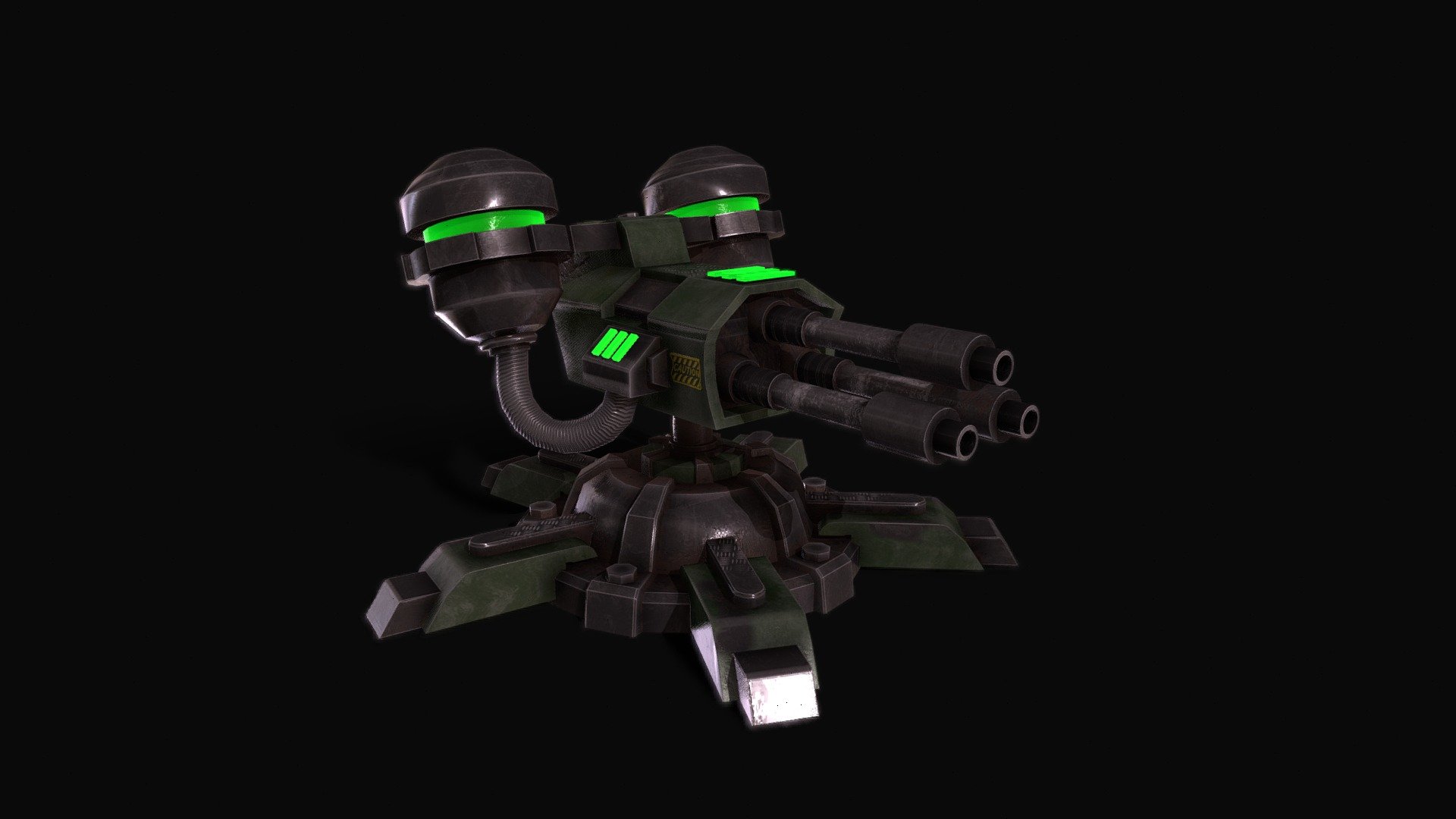 Plasma Turret - 3D model by IBorealisI [7bfda7e] - Sketchfab