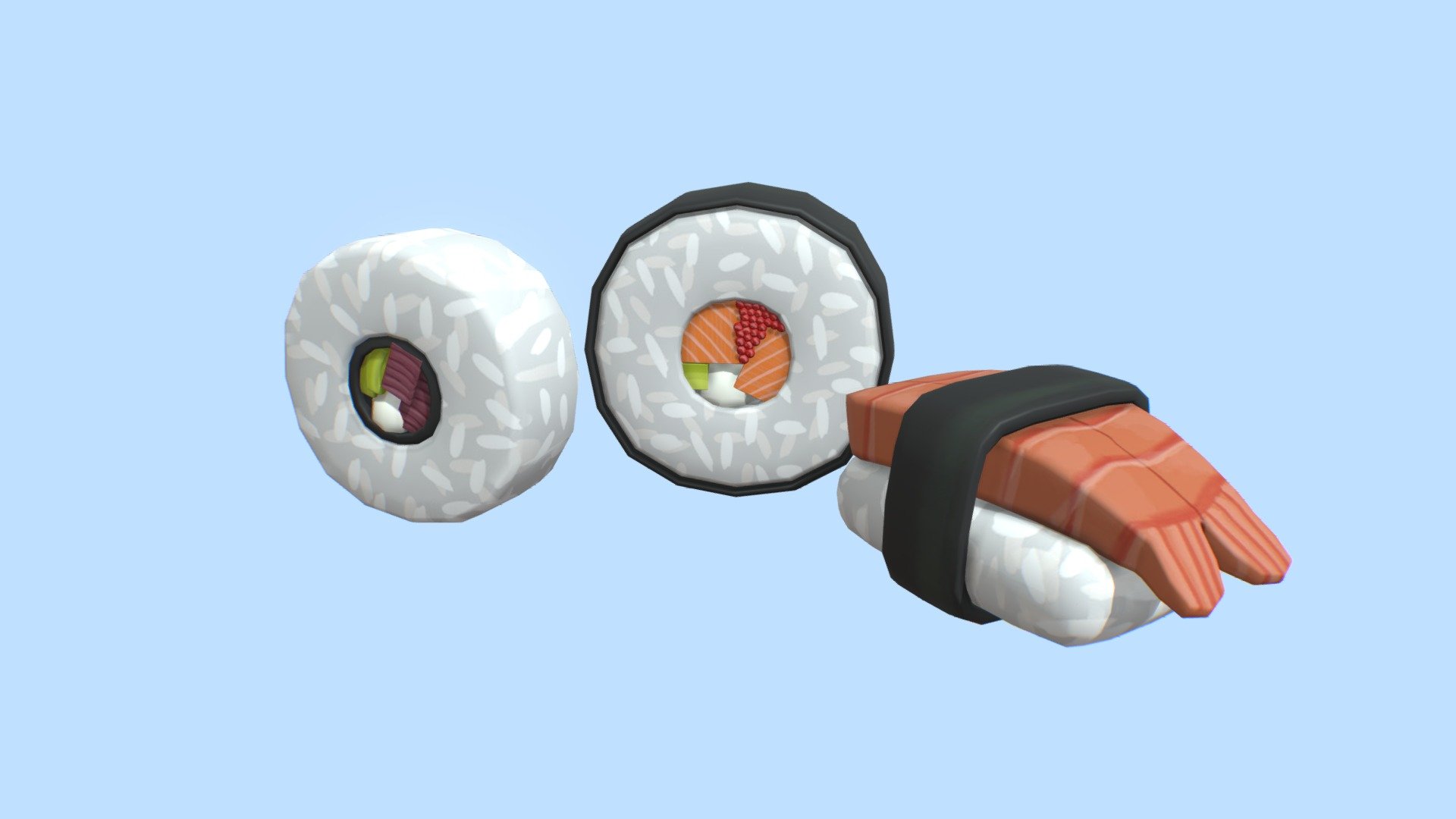 Sushi - Buy Royalty Free 3D model by Sare (@sare3d) [7c01225 ...