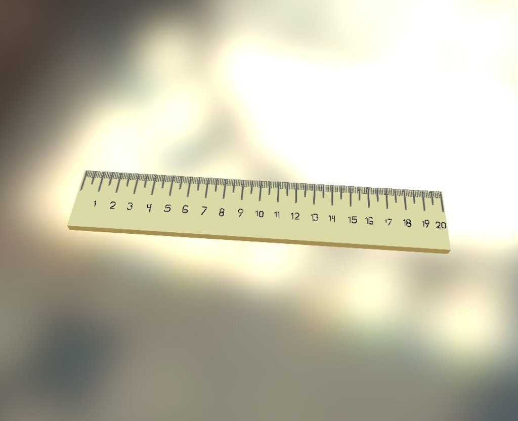 Ruler 20 Cm - 3D model by henbi [7c016ee] - Sketchfab