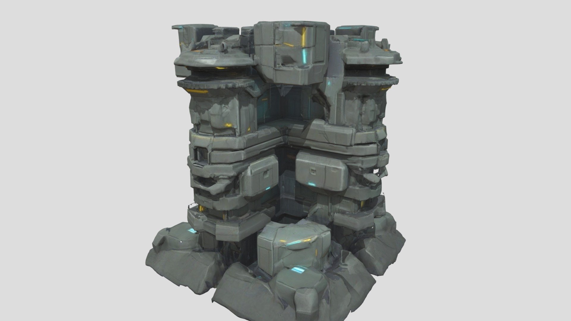 Futuristic Fortress - Download Free 3D model by 𝖟𝖙𝖗𝖟𝖙𝖗 (@ztrztr3 ...