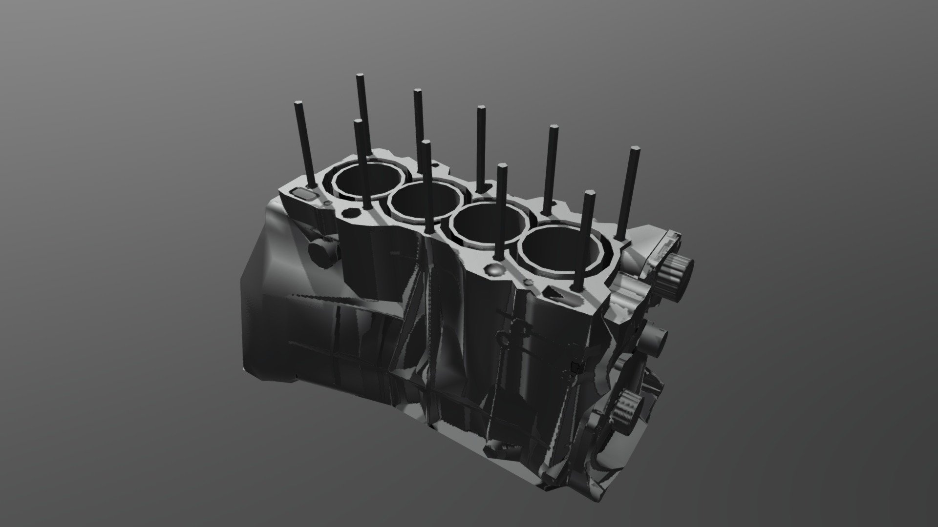 Engine Block Low Poly - 3D model by p3rtan [7c03eca] - Sketchfab