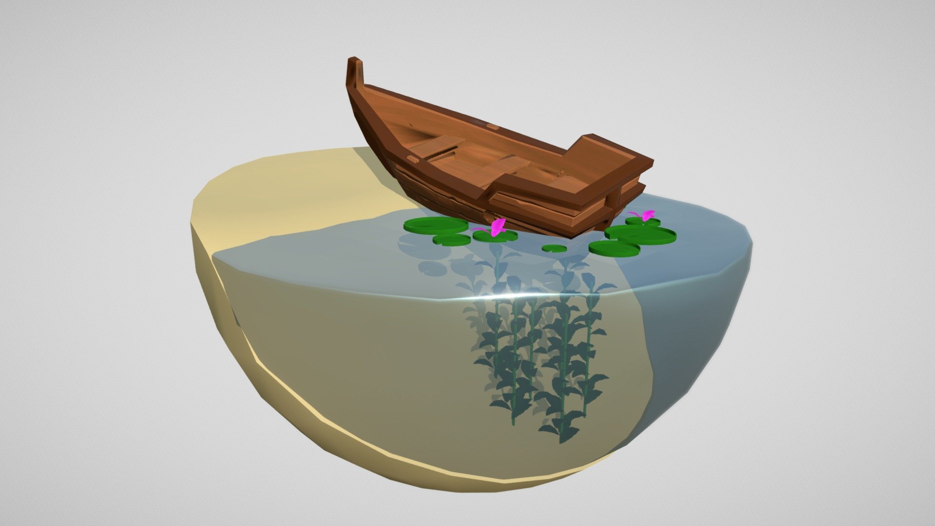 Beached Boat Diorama - 3D model by Thomas Metcalf (@thomasmetcalf ...