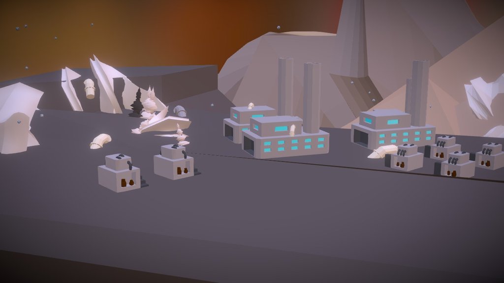 Low-Poly Sci-Fi Enviroment - 3D model by kaiwu [7c0b7ee] - Sketchfab