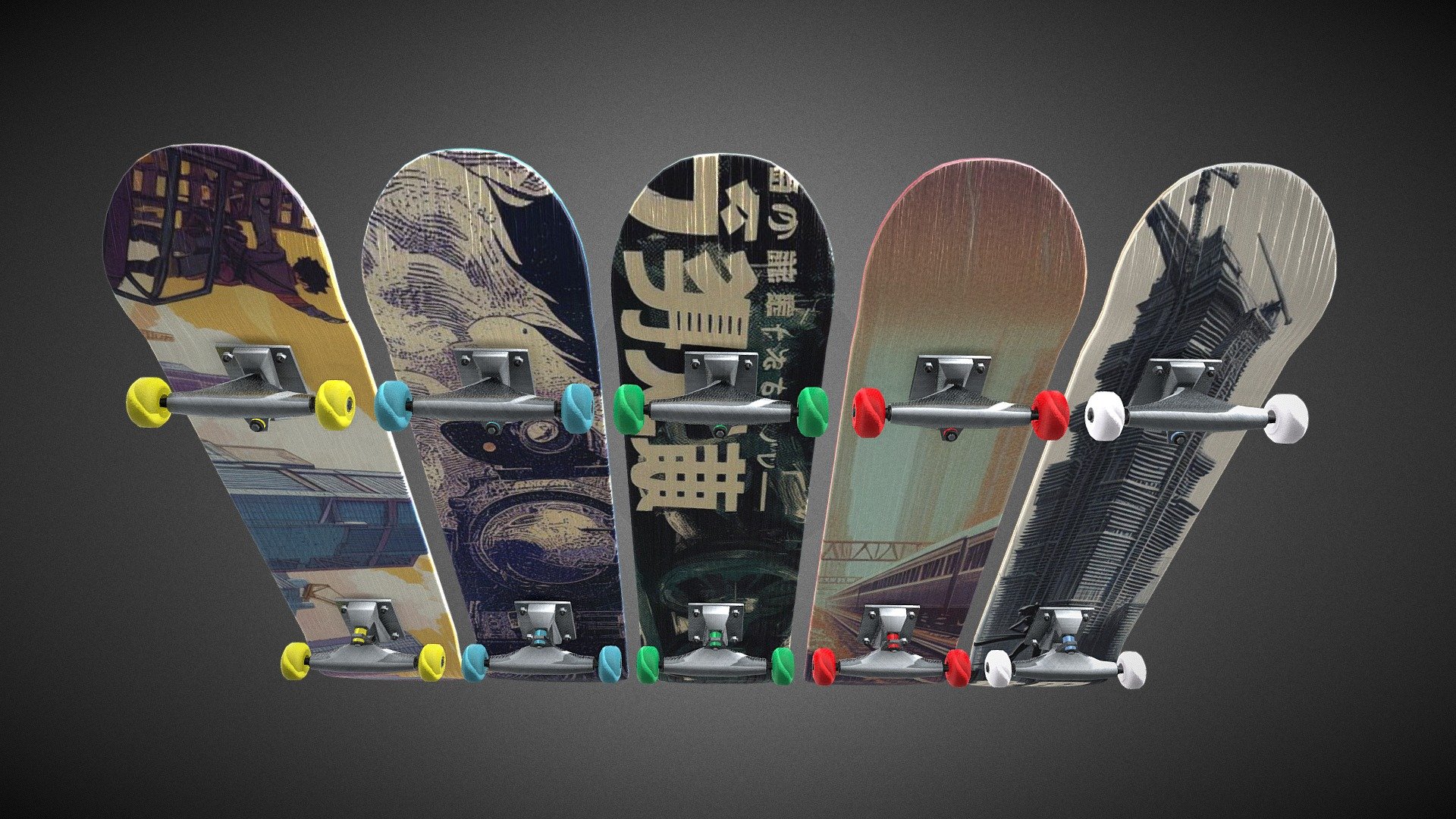 Skateboards Modular Kit - 3D model by @blue.blender.print (@arobaco ...