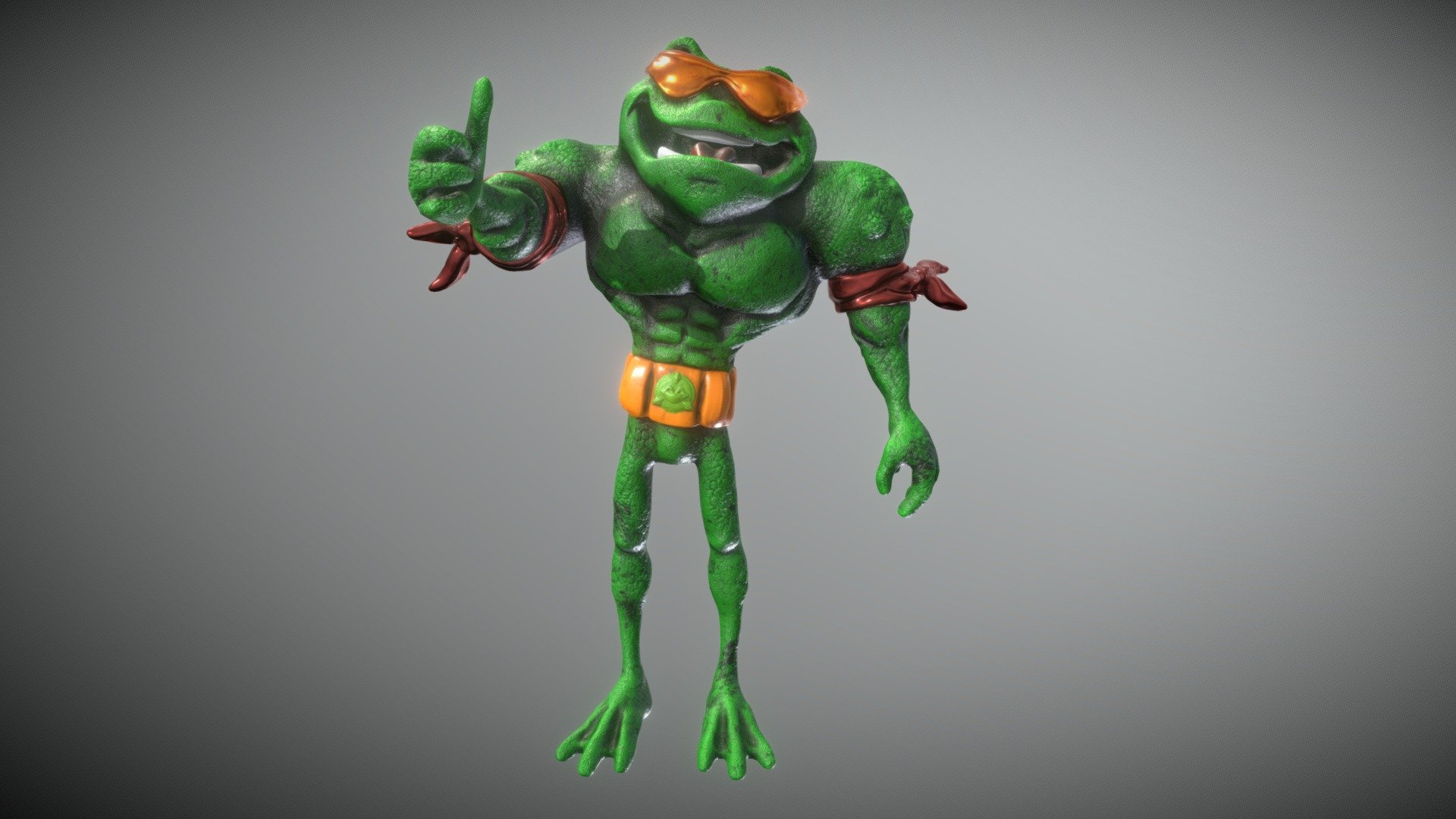 Rana Battletoads Substance painter y zbrush - Buy Royalty Free 3D model ...