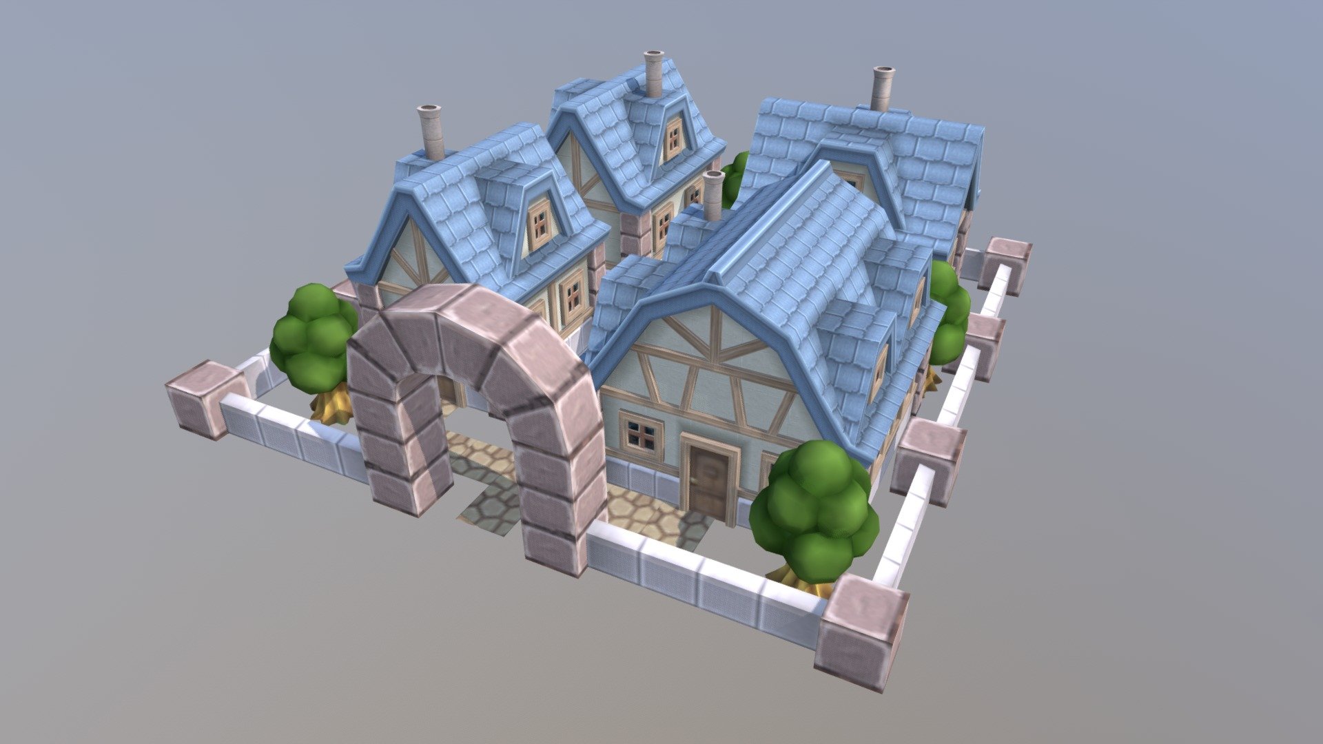 Town - 3D model by SmileBoom_SGB [7c130f6] - Sketchfab