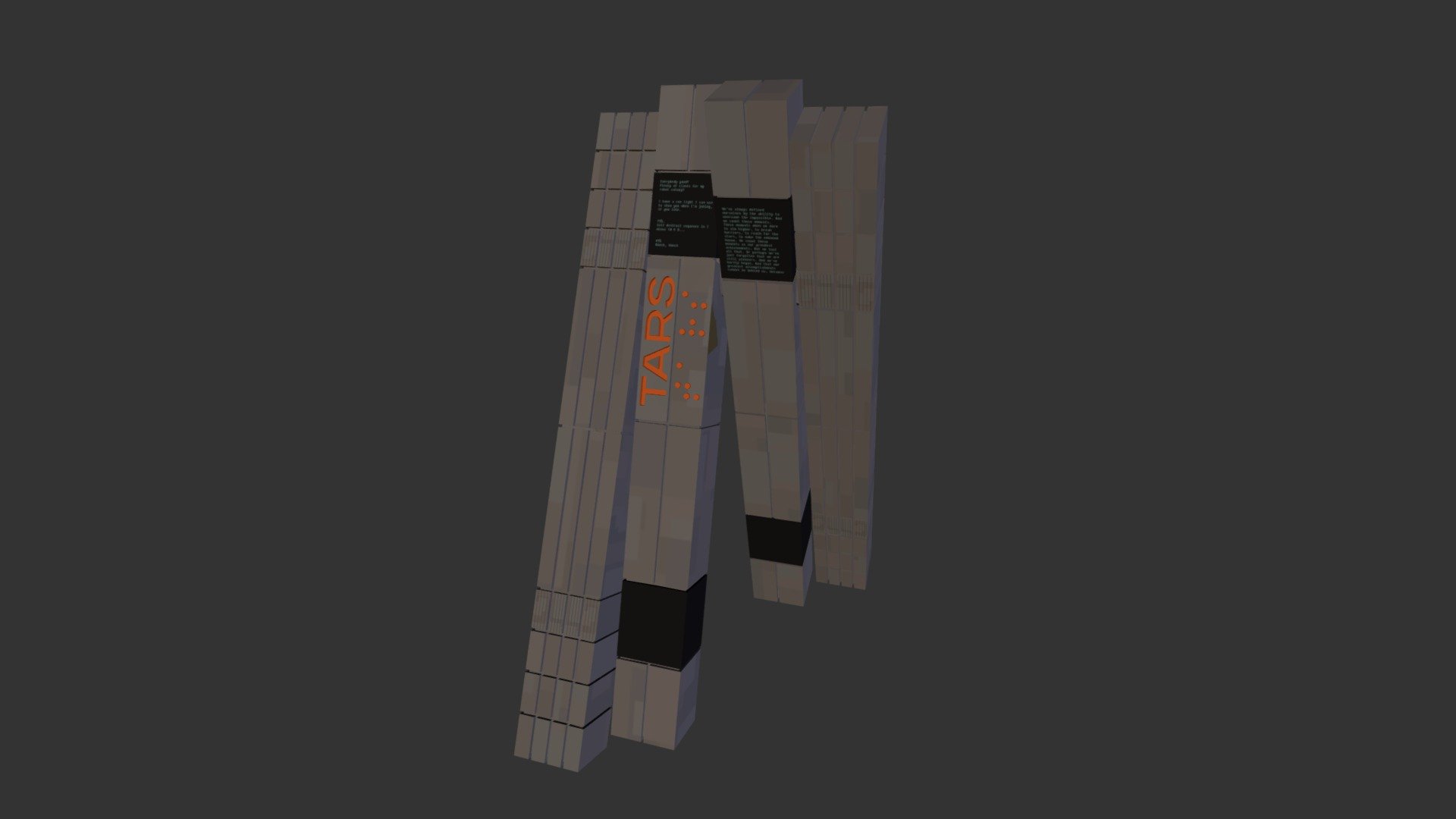 Quotation - TARS from Interstellar - Static Walk - 3D model by Bavo ...