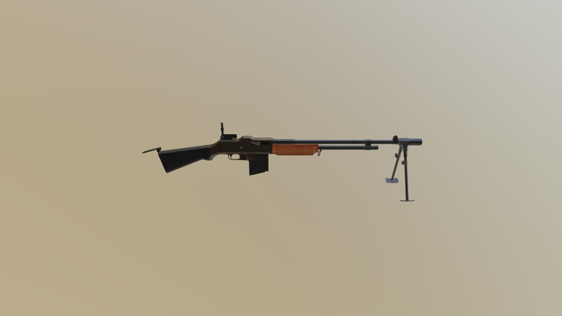 Browning Automatic Rifle (Low-poly) - 3D model by pidiong [7c1fa68 ...