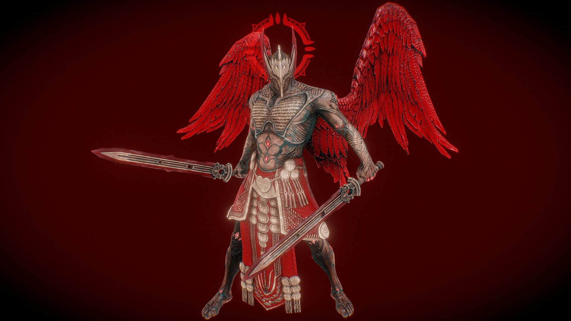 Red angel - Buy Royalty Free 3D model by Luna Studio (@StudioLuna ...