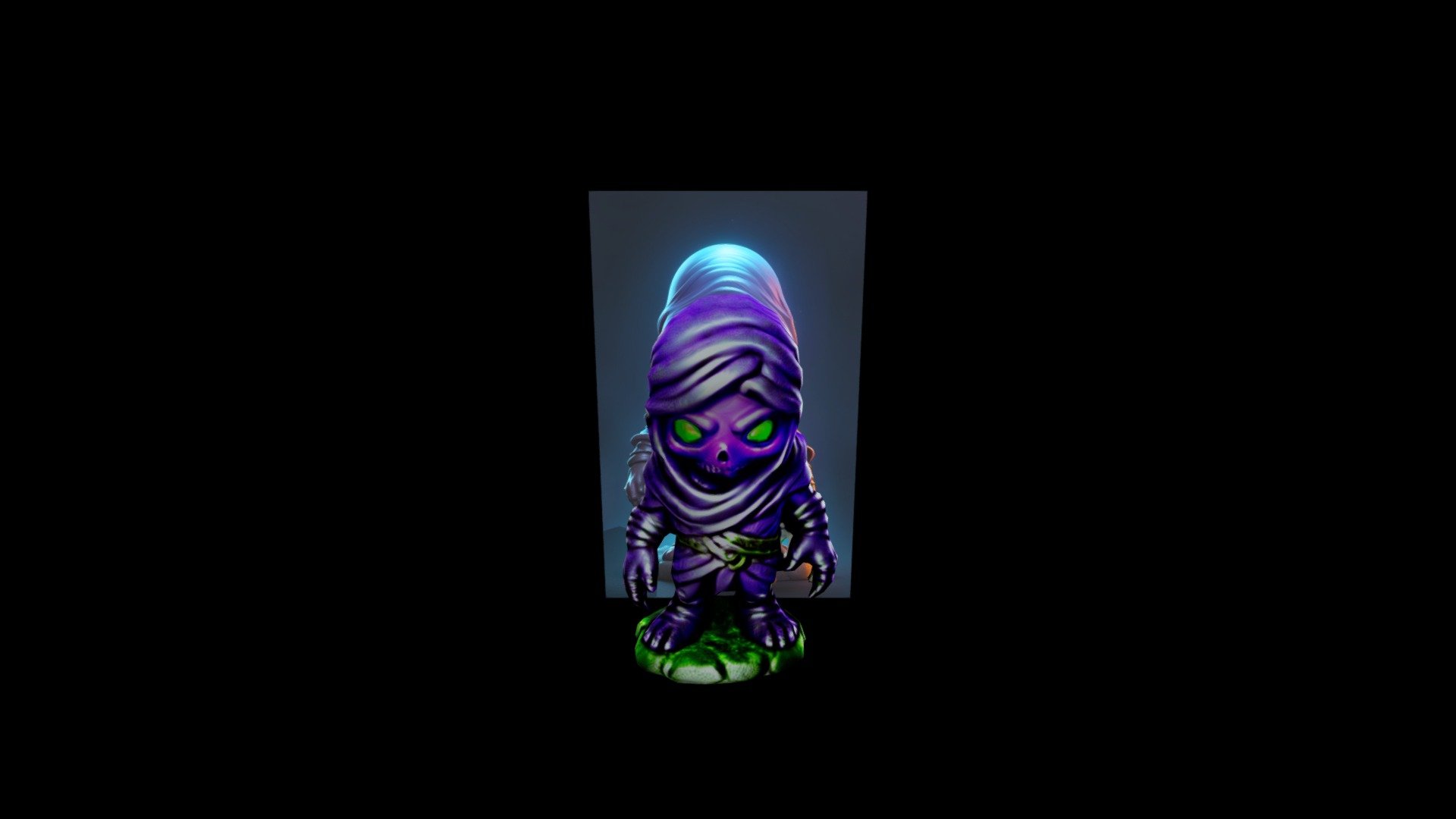 The image is of a purple toy figurine, resembli - Download Free 3D ...