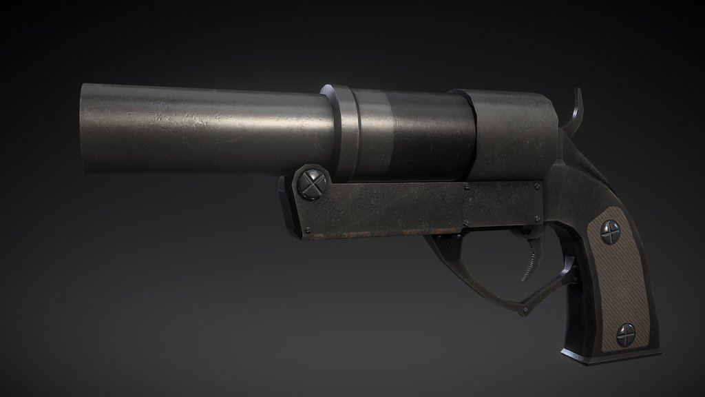 Flare Gun - 3D model by Ace F. (@AceF) [7c2b76a] - Sketchfab