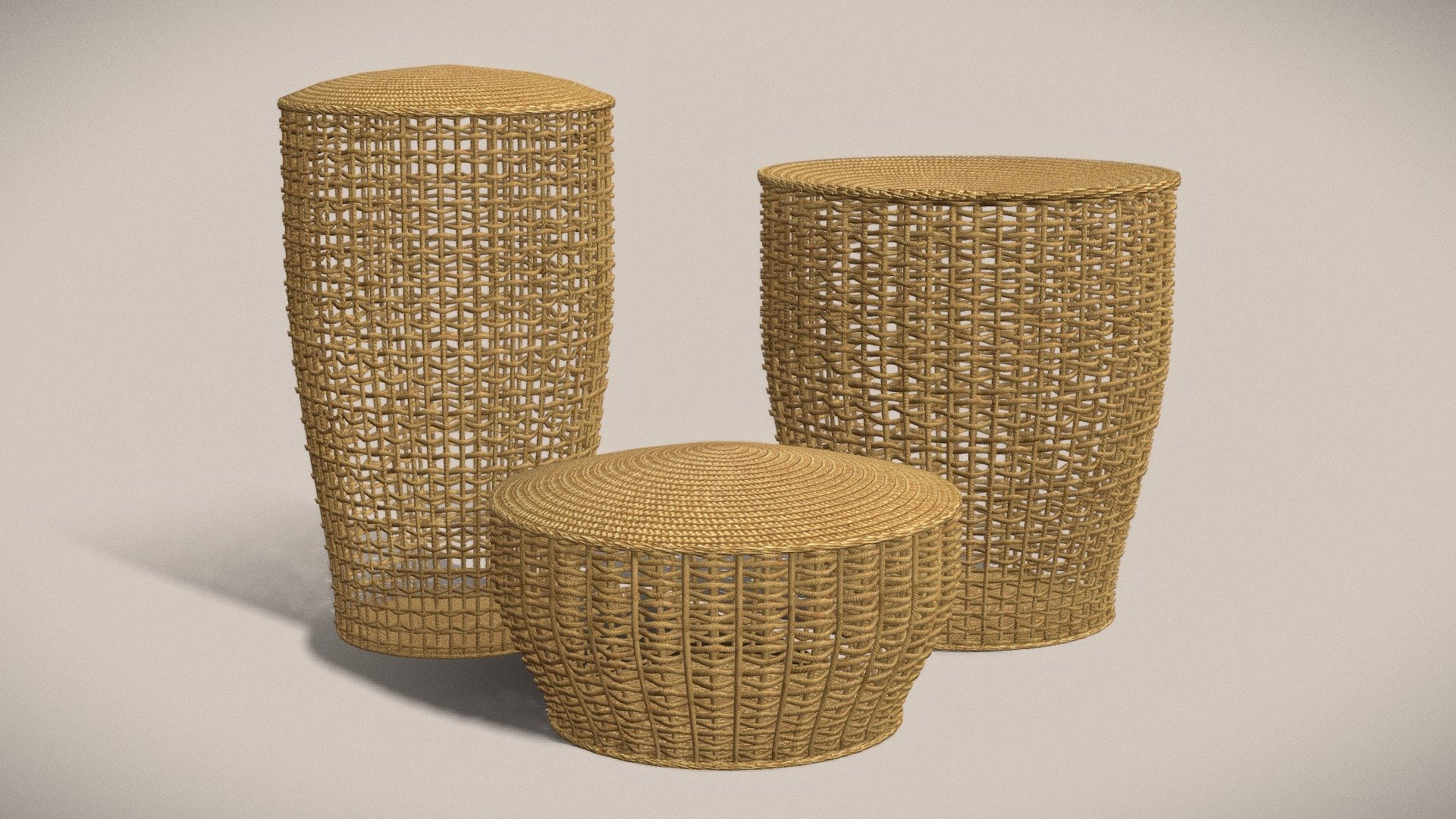 Woven Baskets - Buy Royalty Free 3D model by 3Dee (@mellydeeis ...