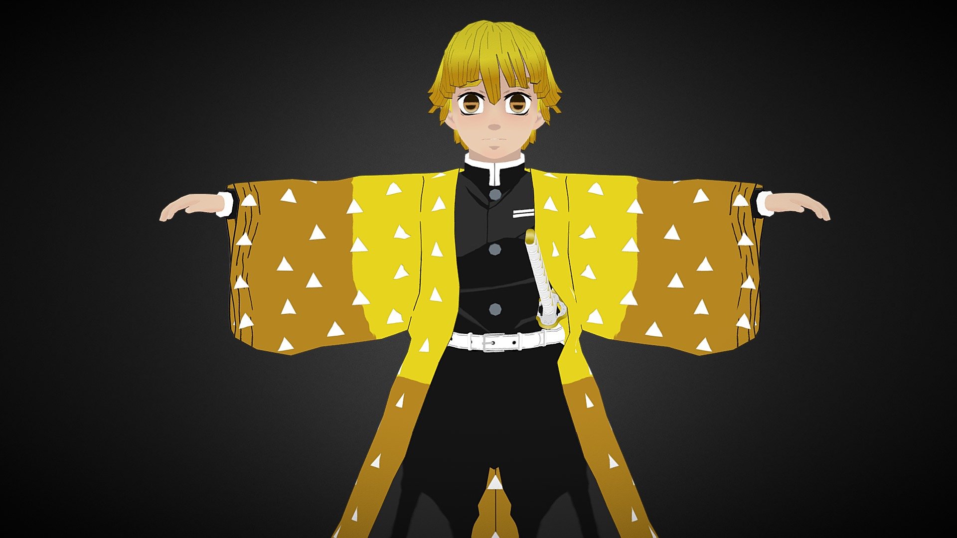 Demon Slayer Zenitsu - Buy Royalty Free 3D model by Julliani [7c2feb7] - Sketchfab Store
