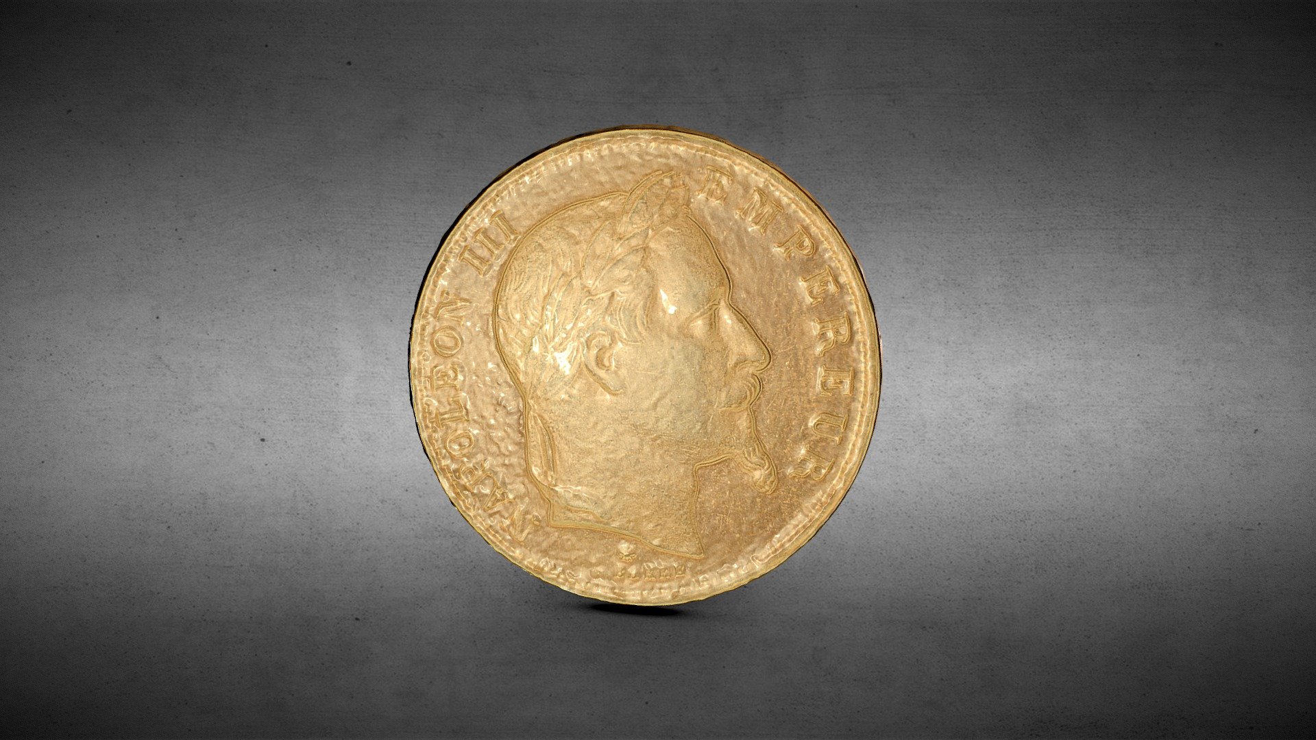 Gold coin Napoleon III - 1855 - 3D model by Moshe Caine (@moshecaine ...