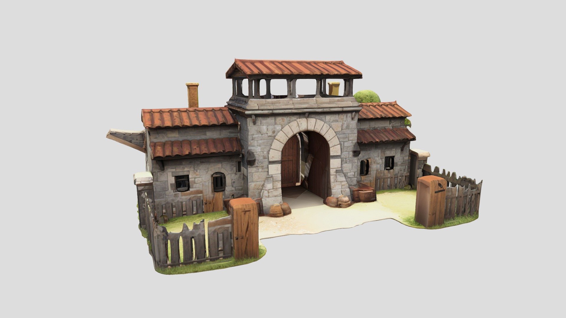 Ancient Stone Building - Download Free 3D model by illustros [7c344d8 ...