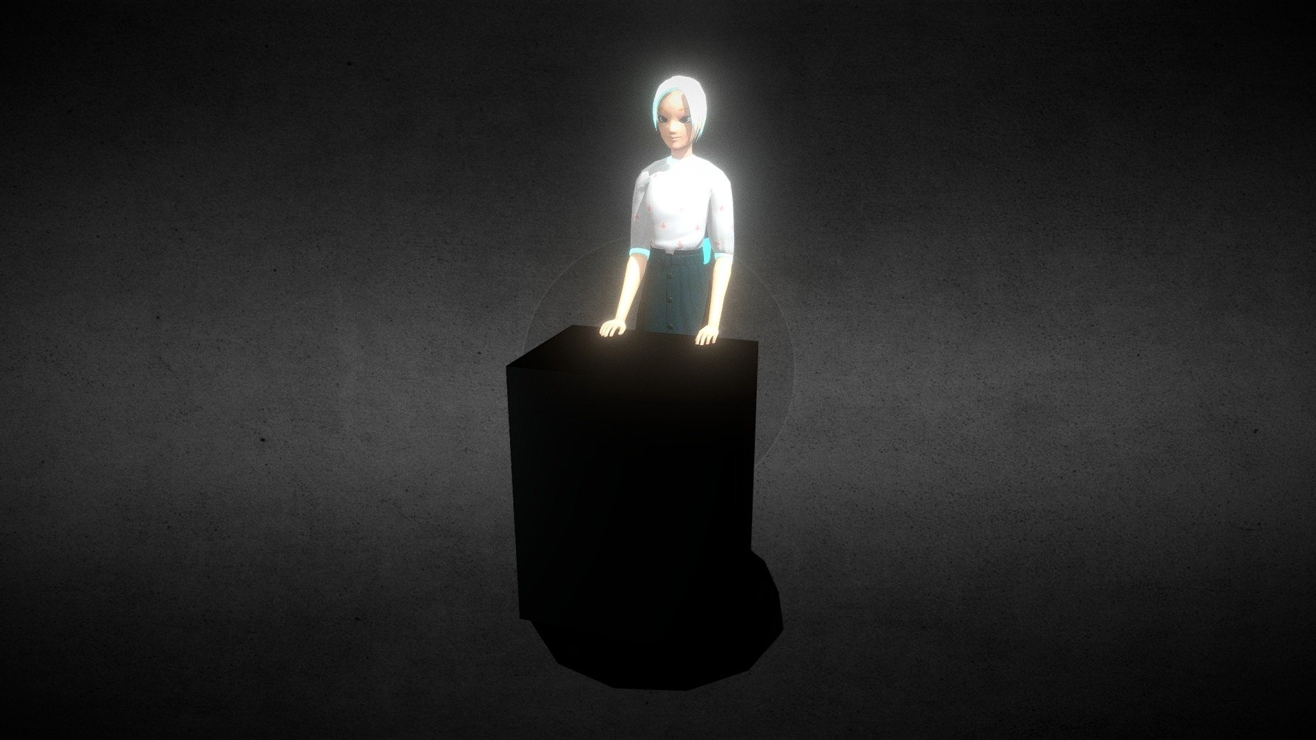 Alis, the neon haired girl - 3D model by rocketjuicegames [7c371a1 ...
