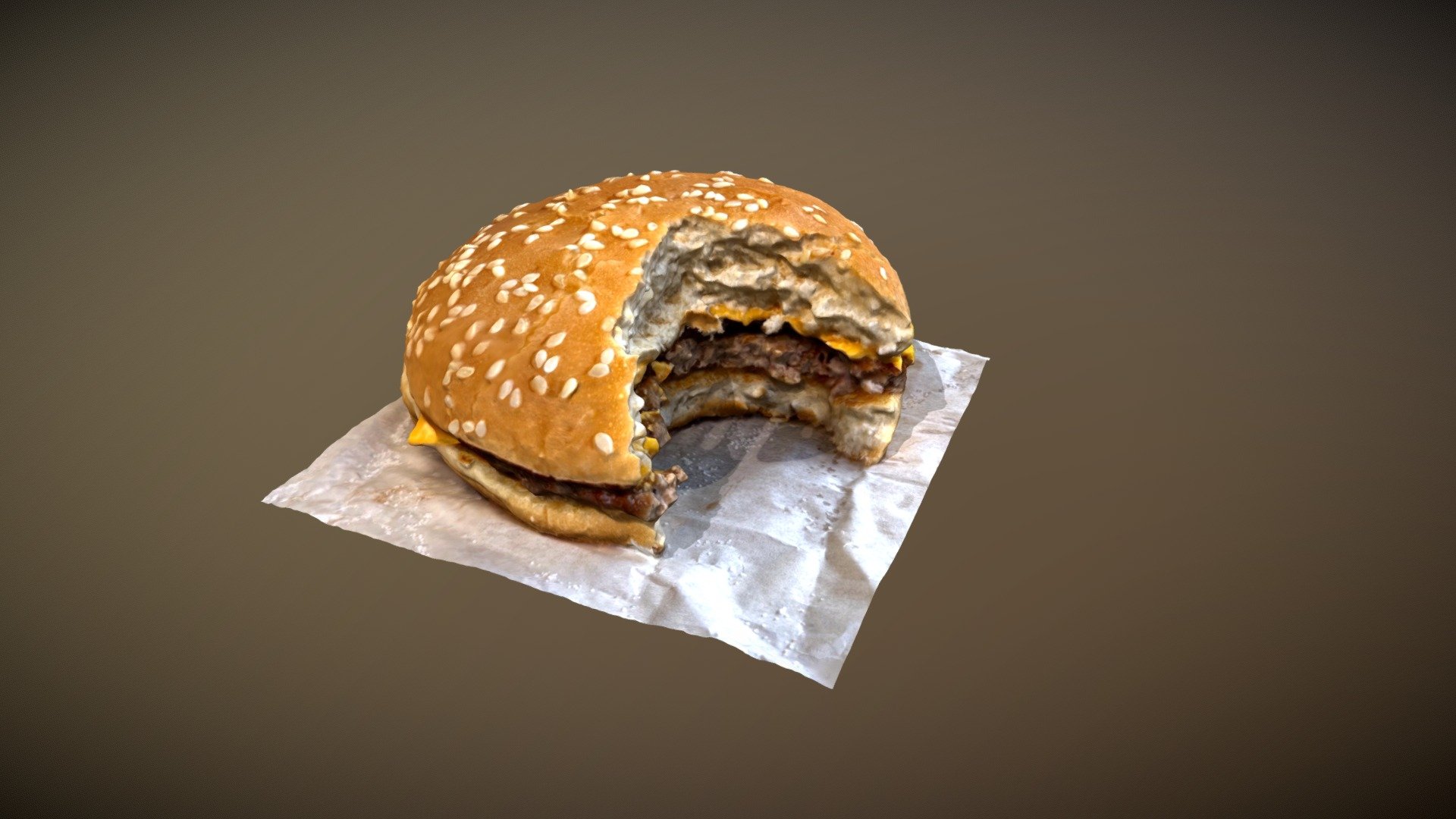 A burger with a bite taken out of it - Buy Royalty Free 3D model by ...