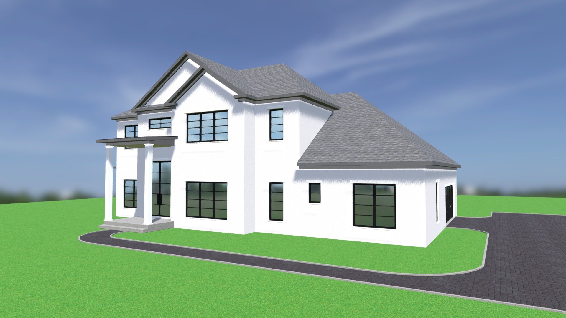 Monceaux - 360 spin model of 3D house - 3D model by Render3DQuick ...