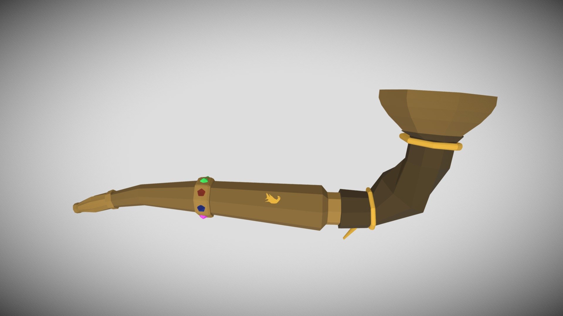 Low-Poly Jewelled Smoke pipe - 3D model by ACE7827 [7c3b701] - Sketchfab