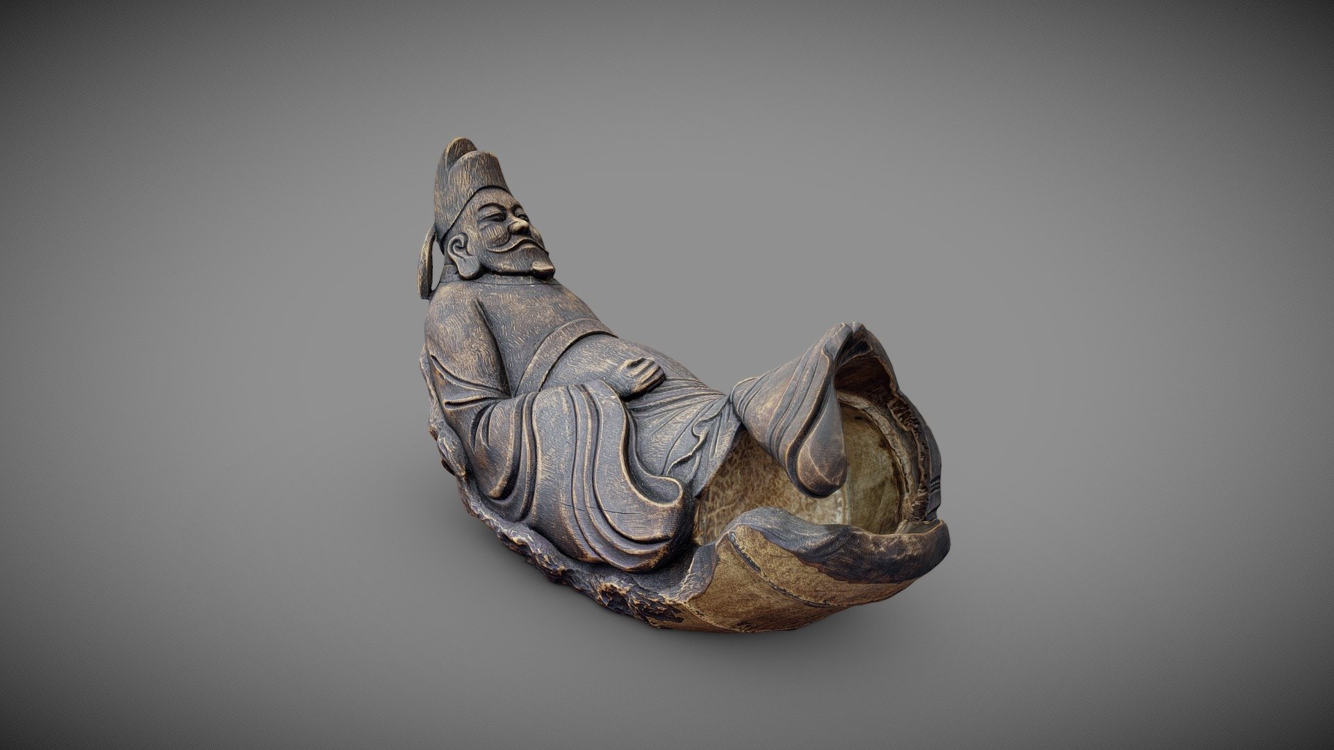 李白醉酒 Li Bai 竹根雕 Bambooo-root Carving - 3D model by HUNNU Culture ...
