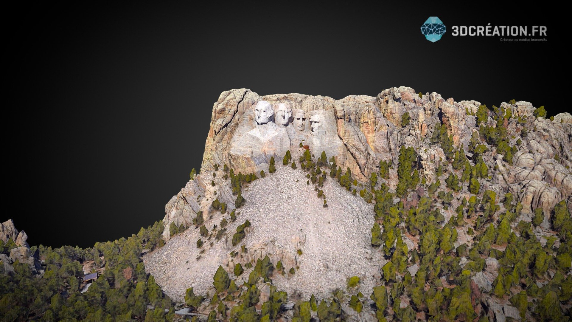 MOUNT RUSHMORE - SOUTH DAKOTA - 3D model by 3dcreation_lyon [7c3f181 ...